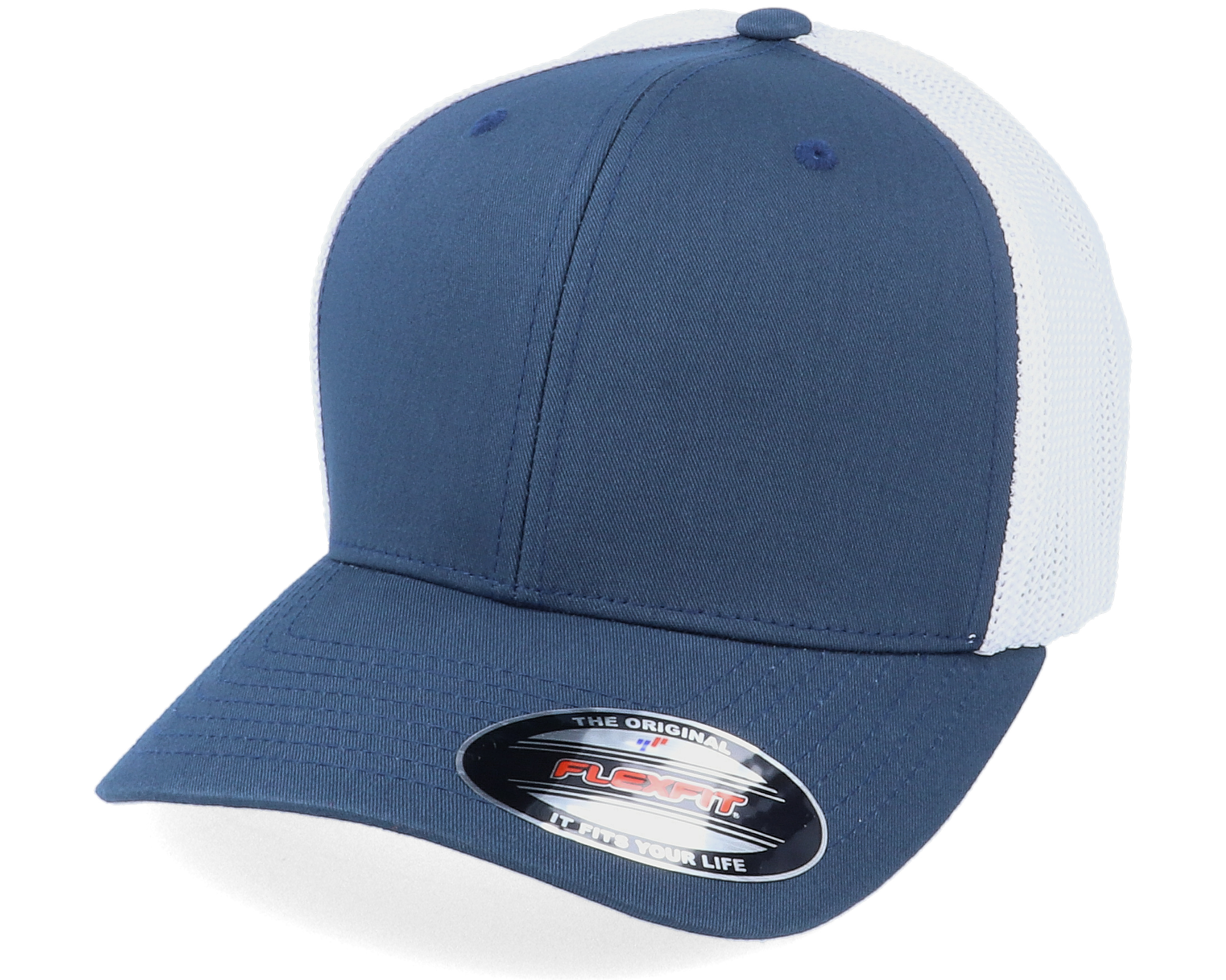Trucker Mesh 2-Tone Navy/White Flexfit - Flexfit caps - Hatstoreworld.com