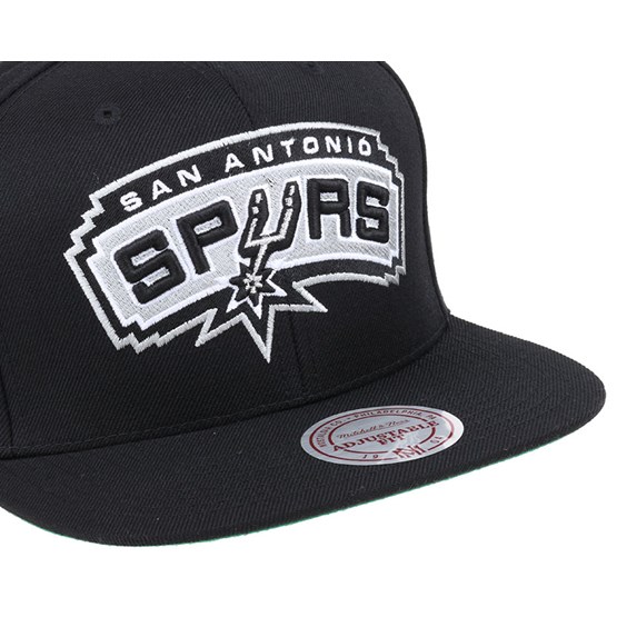 San Antonio Spurs Wool Solid 2 Black Snapback - Mitchell & Ness caps ...