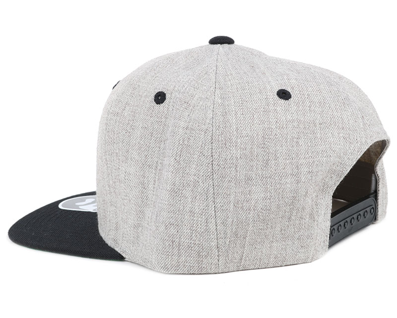 Cap Man Grey/Black Snapback - Bearded Man caps - Hatstoreworld.com