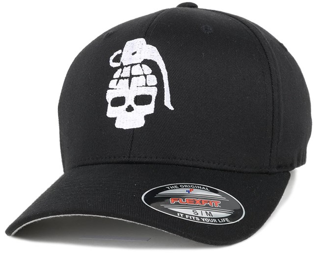 Grenade Black Flexfit - GUNS n SKULLS caps - Hatstoreworld.com