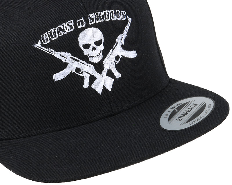 Logo Black Snapback - GUNS n SKULLS caps - Hatstoreworld.com