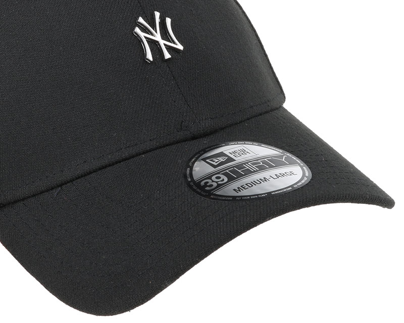 NY Yankees MLB Metal Mini Logo Black 39Thirty Flexfit - New Era caps ...