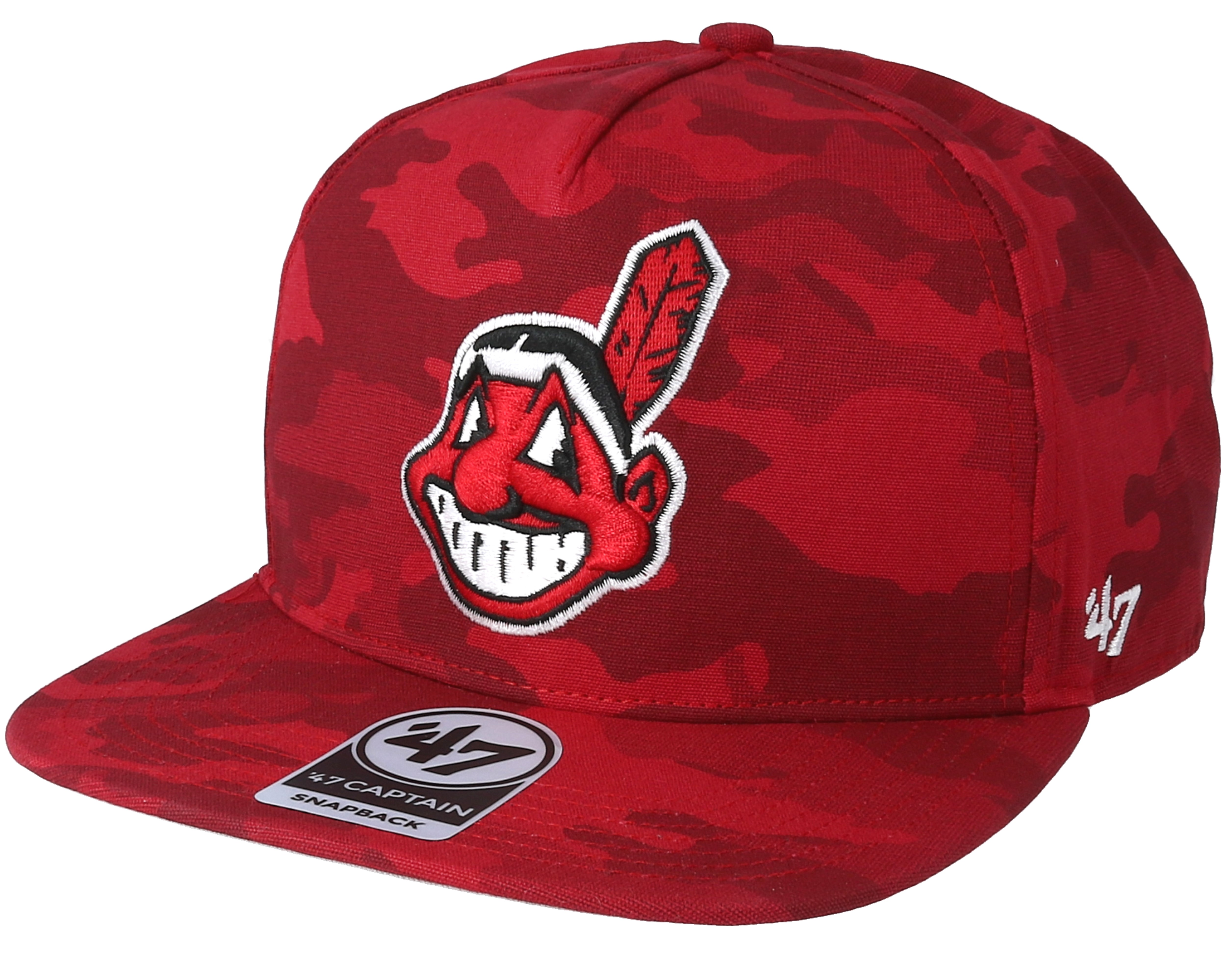 Cleveland Indians Vintage Tonal Camo Red Snapback - 47 Brand caps ...