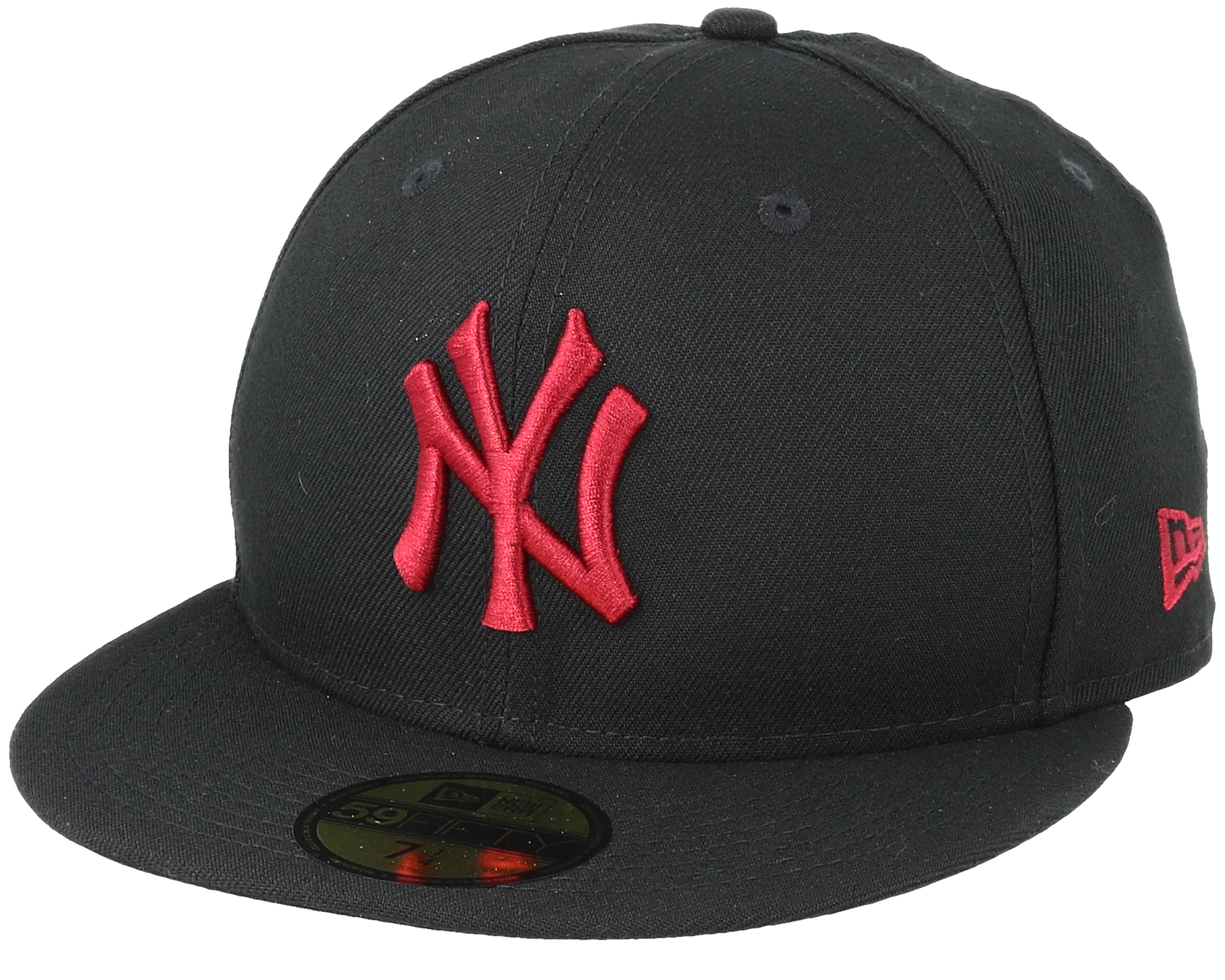 New York Yankees 59Fifty League Essential Black/Cardinal Fitted - New ...