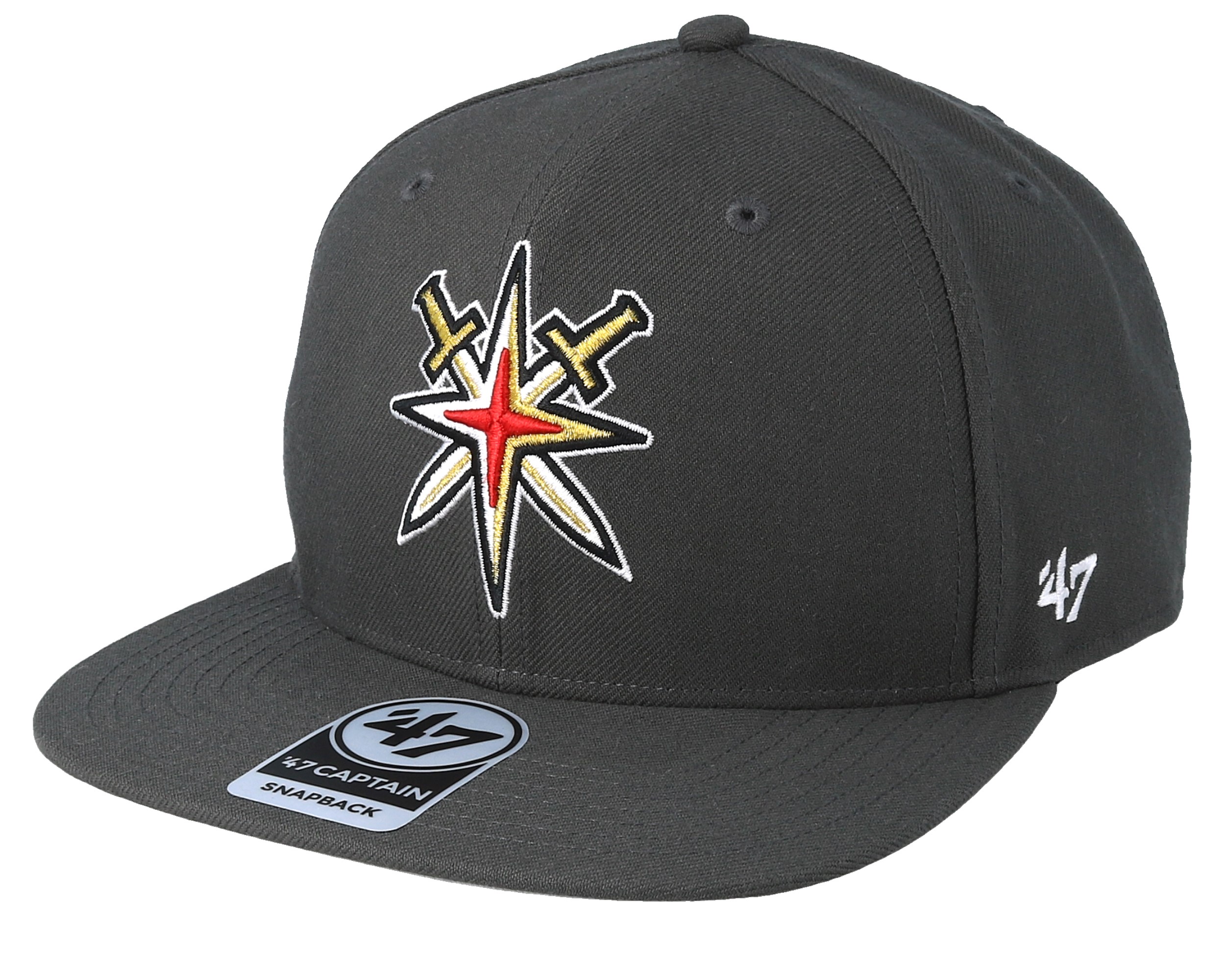 Vegas Golden Knights No Shot 47 Captain Swords Charcoal/Gold Snapback ...