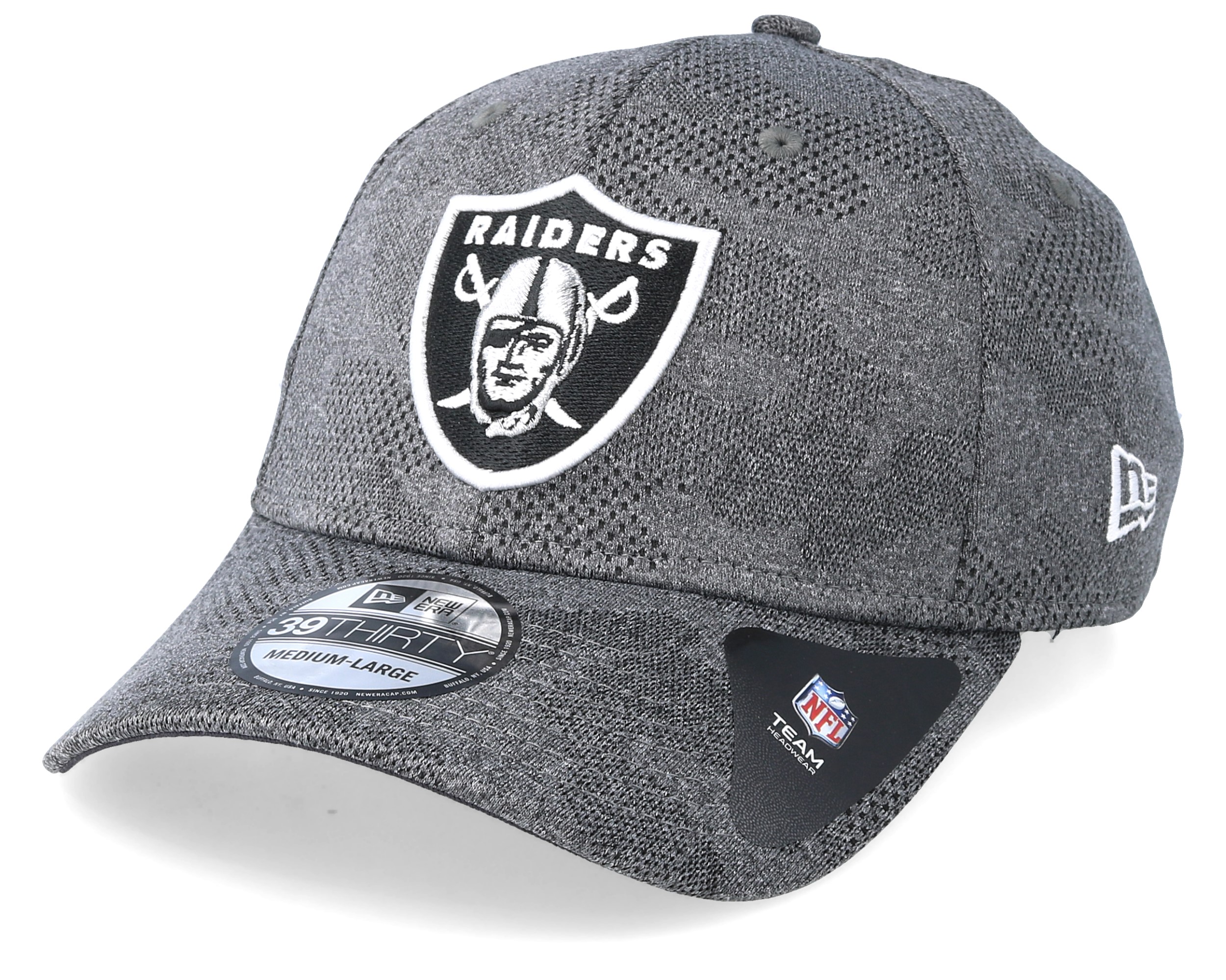 Oakland Raiders Engineered Plus Dark Grey Flexfit - New Era caps ...