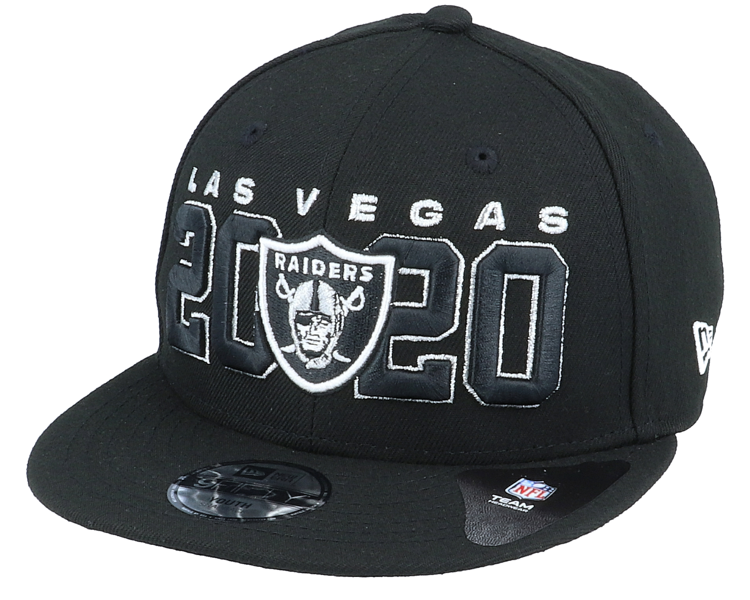 Kids Las Vegas Raiders NFL 20 Draft Official 9Fifty Black Snapback ...