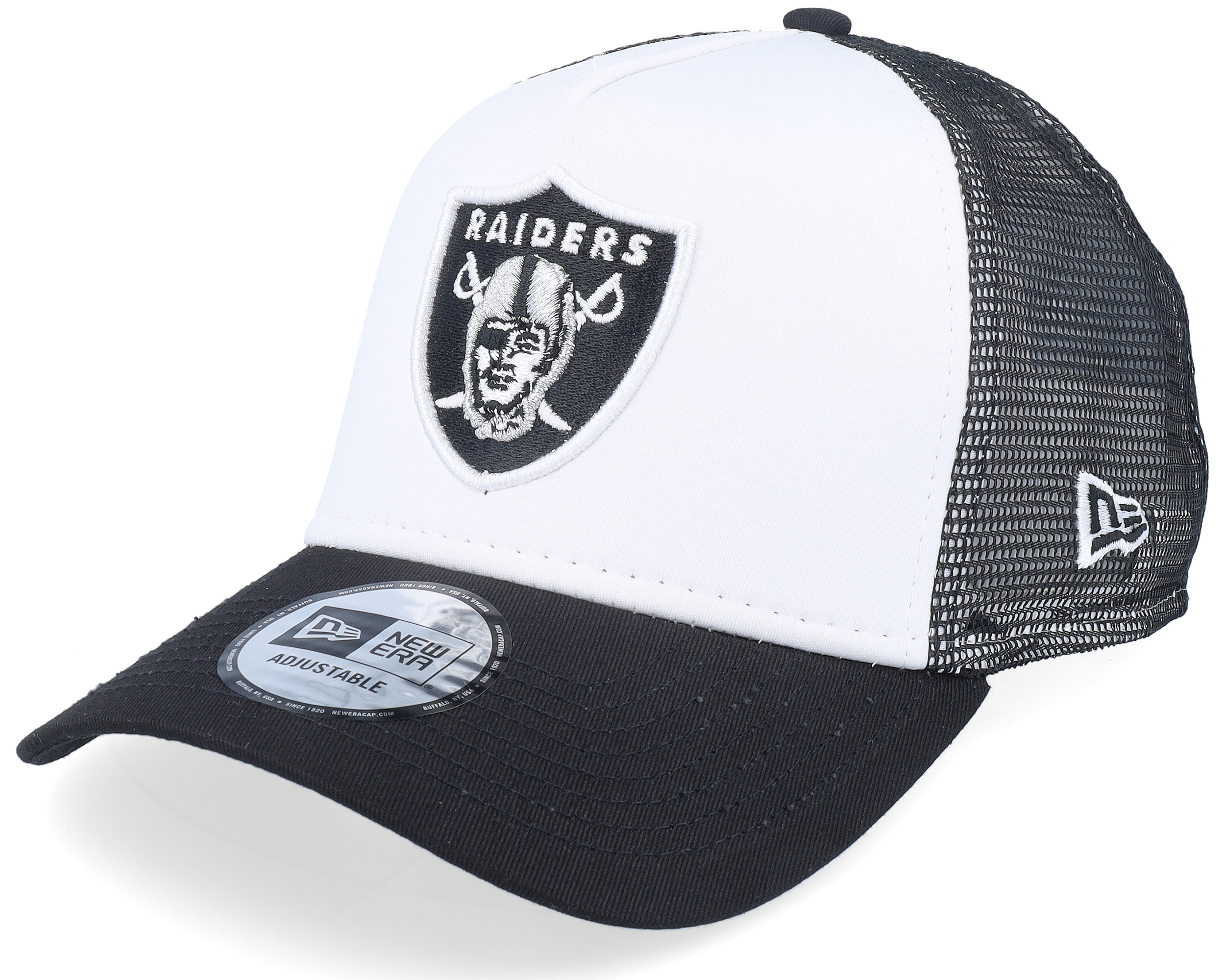 Oakland Raiders Colour Block OTC White/Black Trucker - New Era caps ...