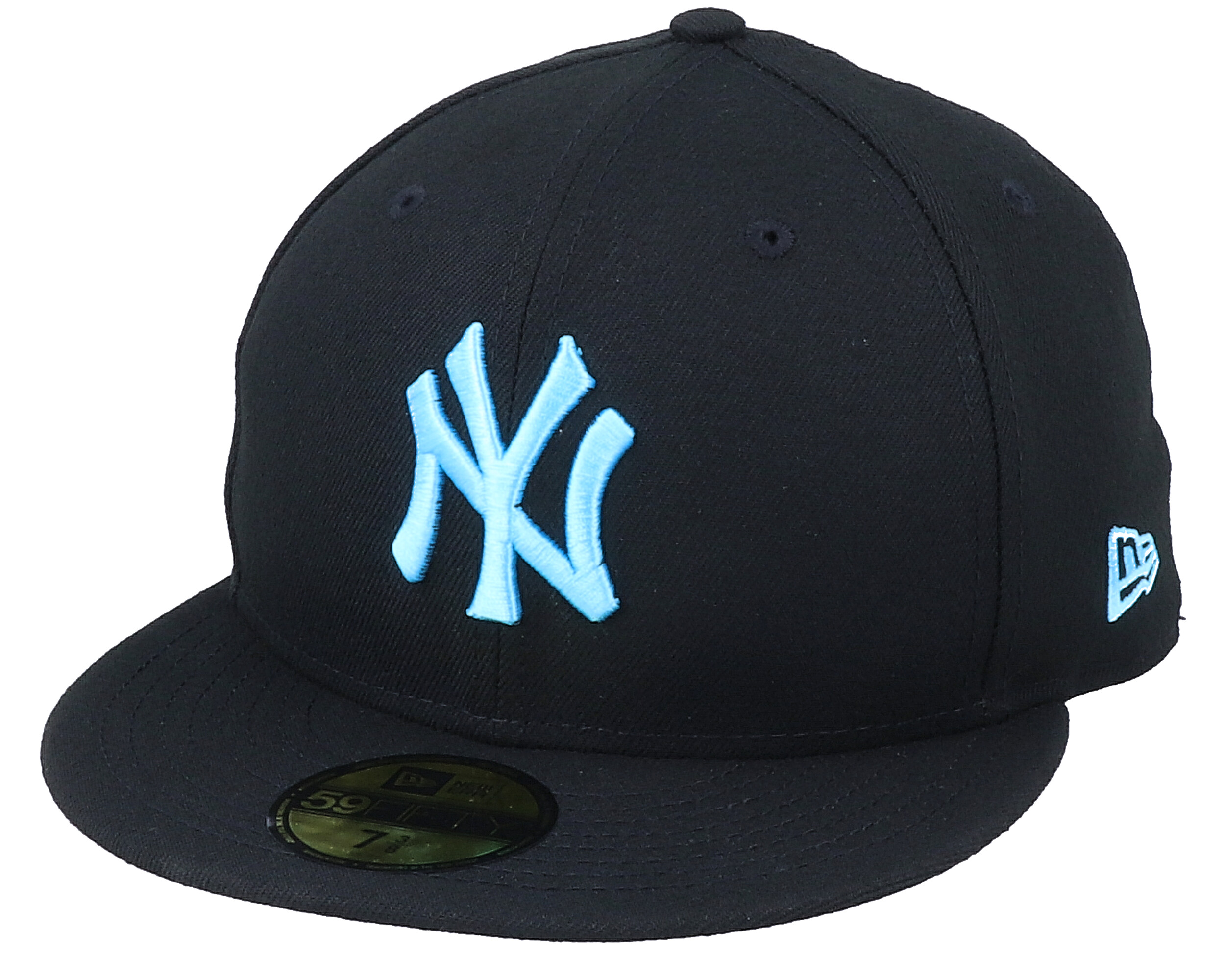 New York Yankees League Essential 59fifty Black Light Blue Fitted New