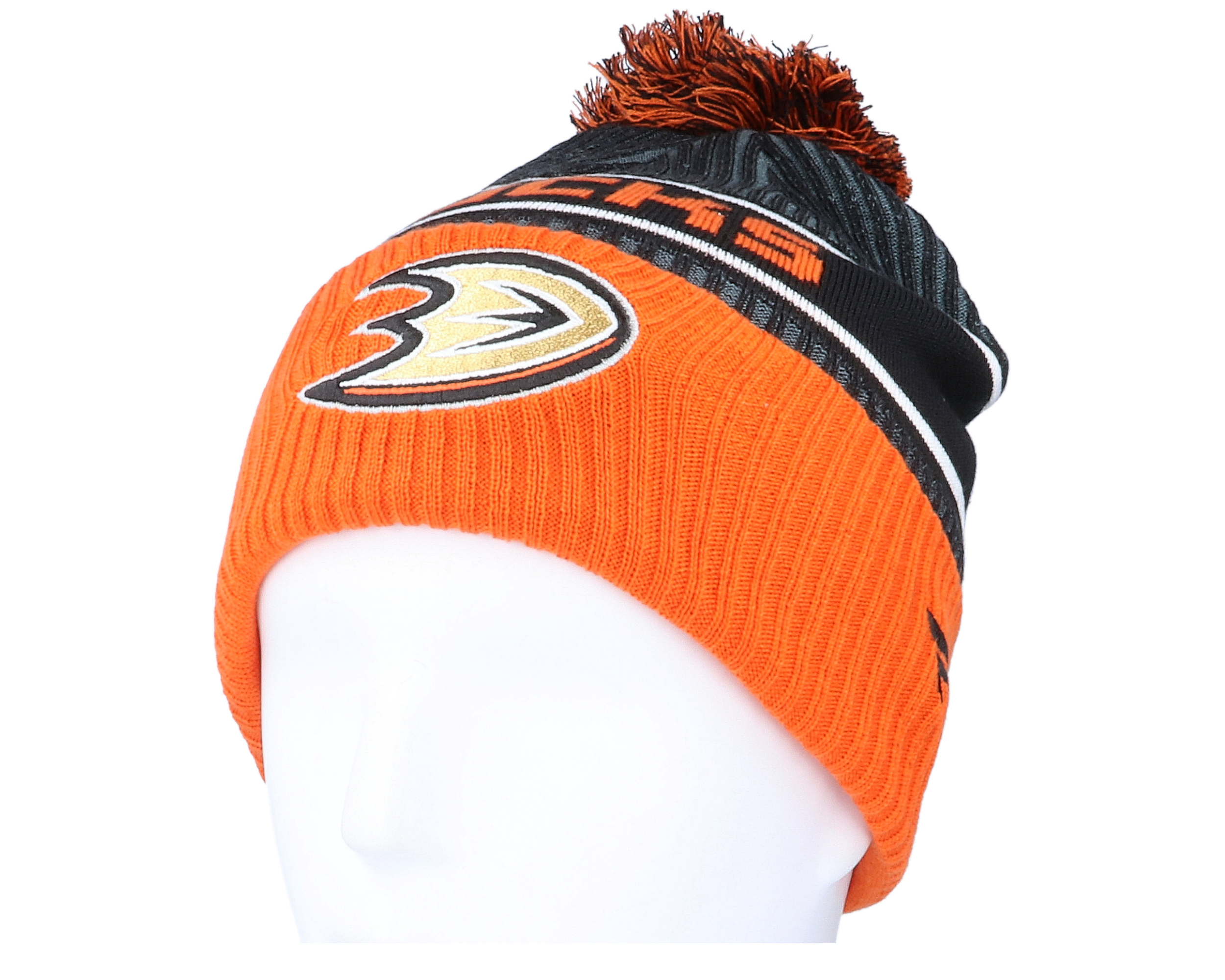 Anaheim Ducks Authentic Pro Locker Room Black/Orange Pom - Fanatics ...