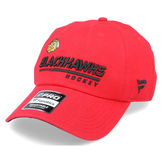 Chicago Blackhawks Authentic Pro Locker Room Dad Cap Red Adjustable ...