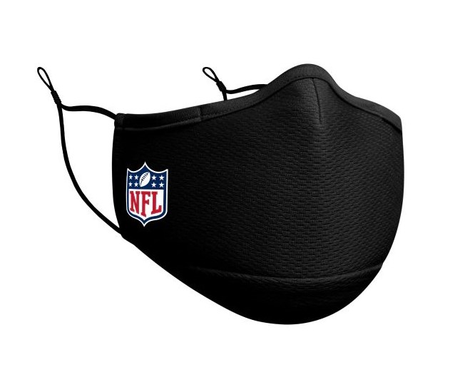 NFL 1-Pack Black Face Mask - New Era facemask - Hatstoreworld.com