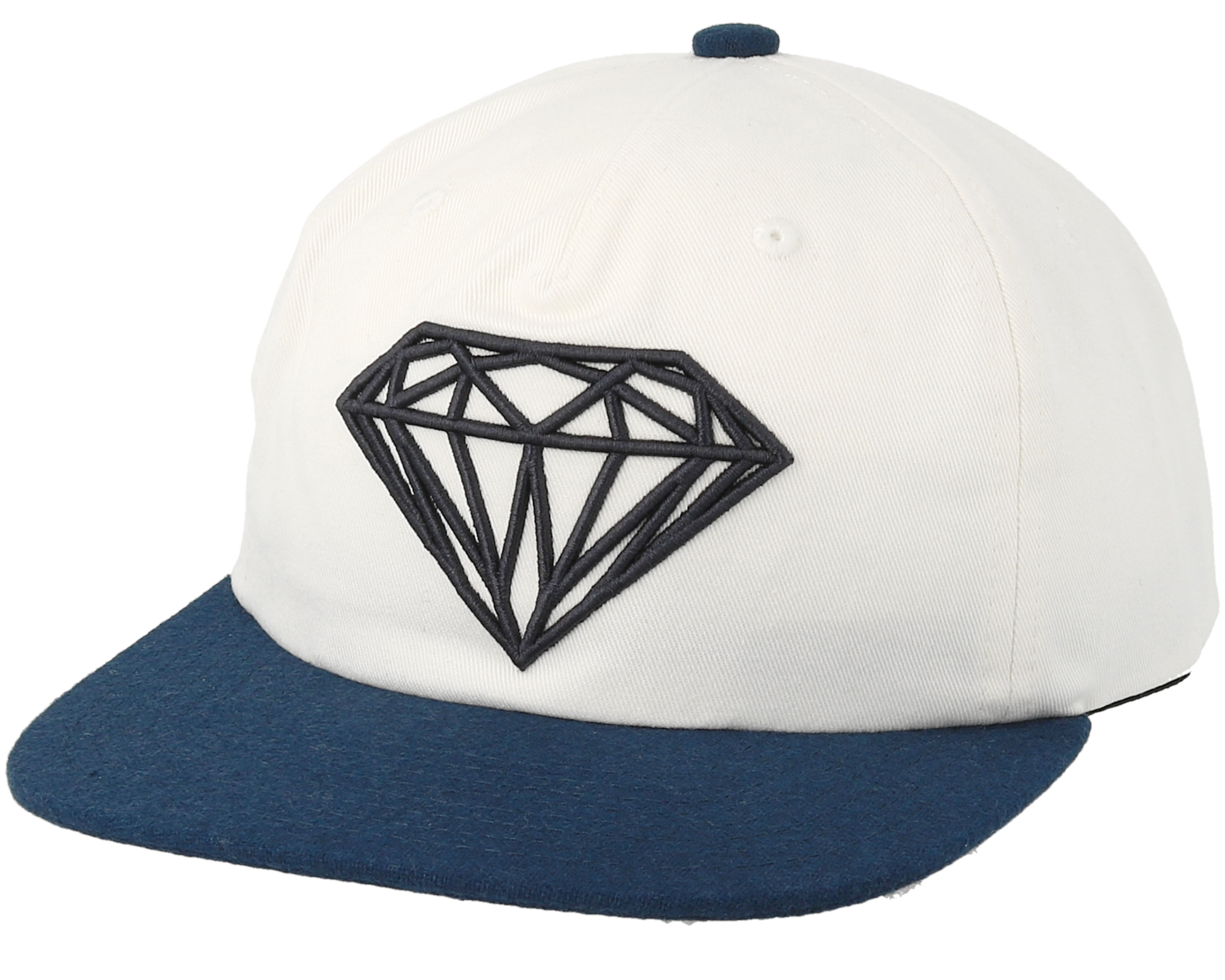 Brilliant Two-Tone Unconstructed White Snapback - Diamond caps ...