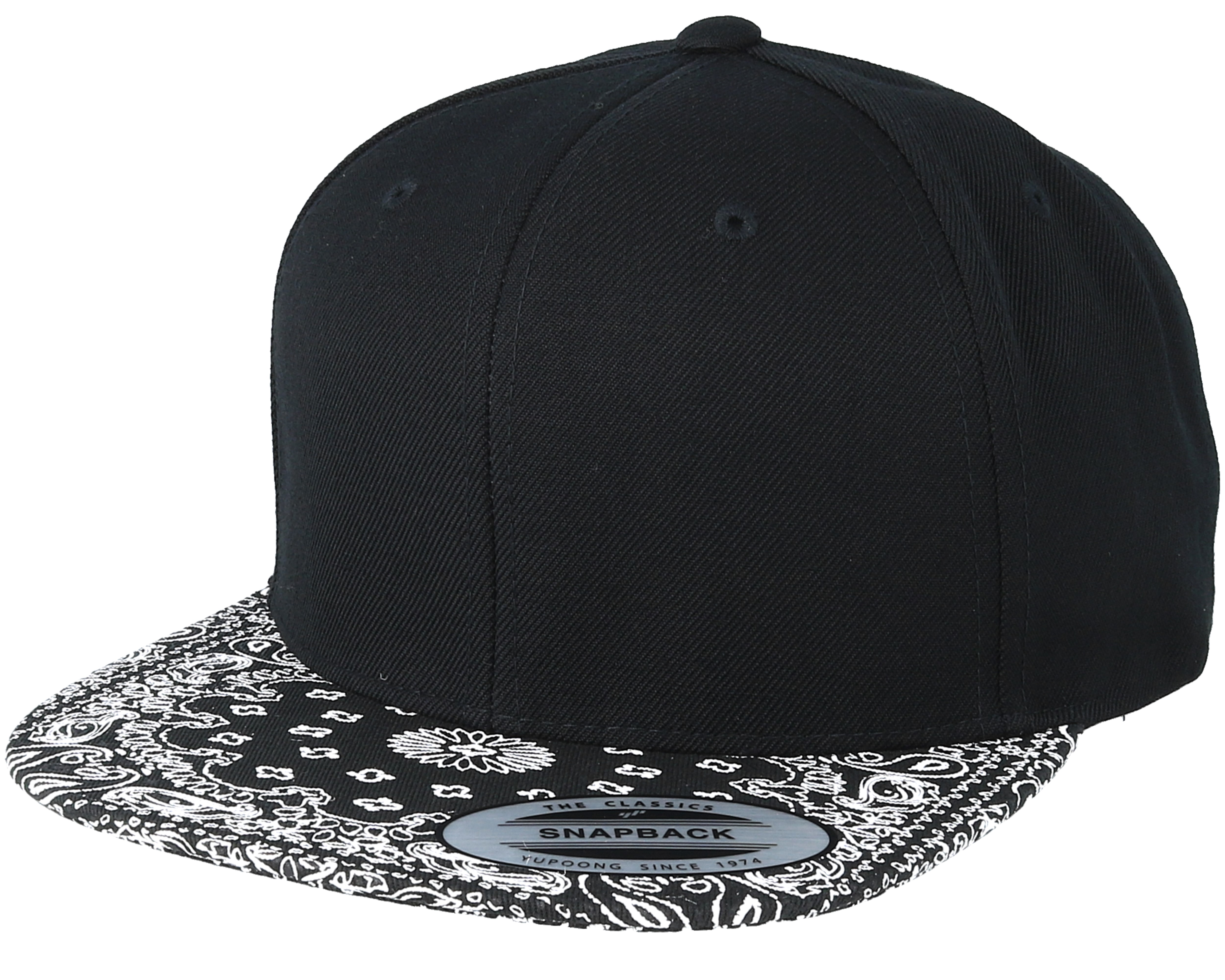 Paisley Black Snapback - Yupoong caps - Hatstoreworld.com