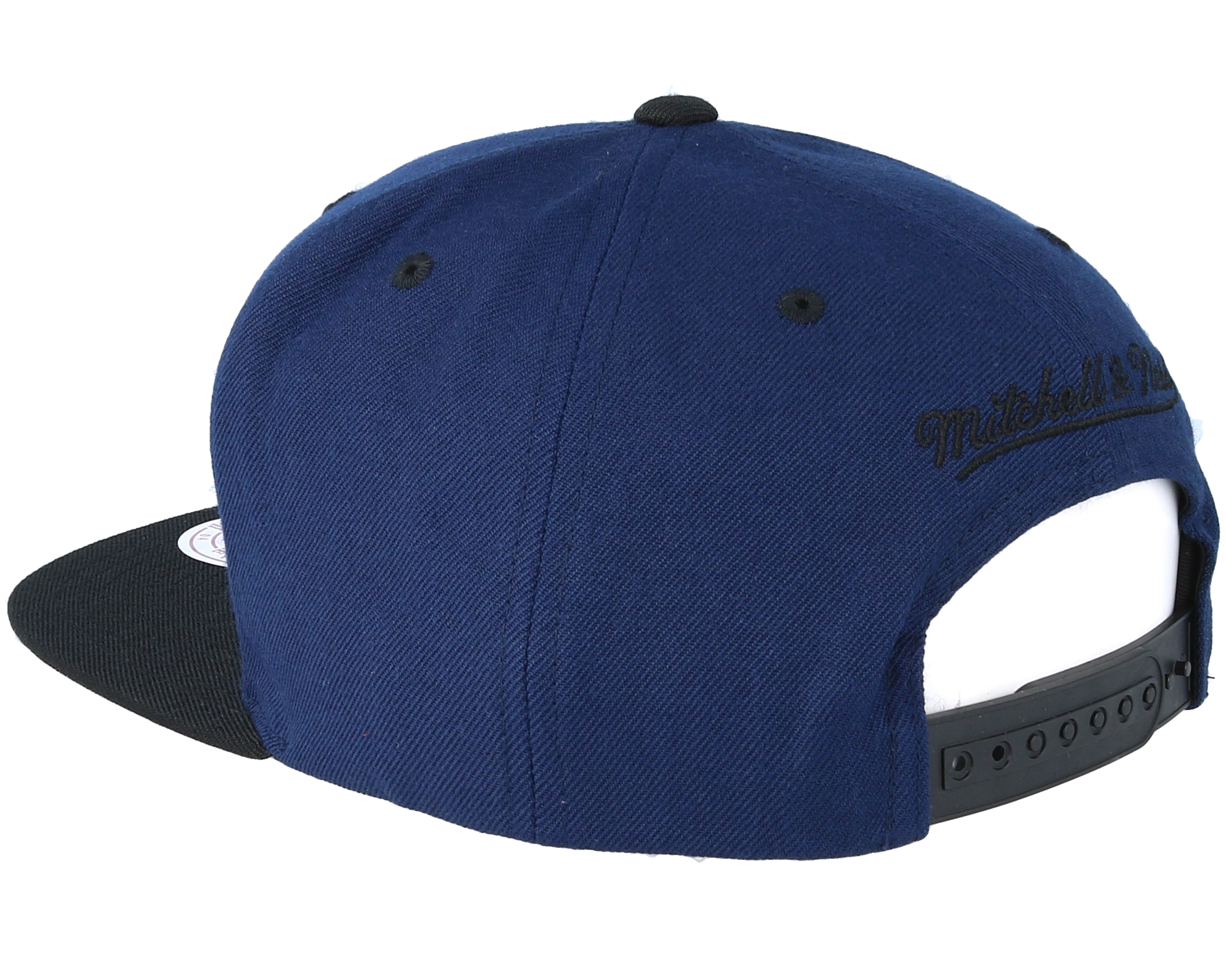 2 Tone Label Navy/Black Snapback - Mitchell & Ness caps - Hatstoreworld.com