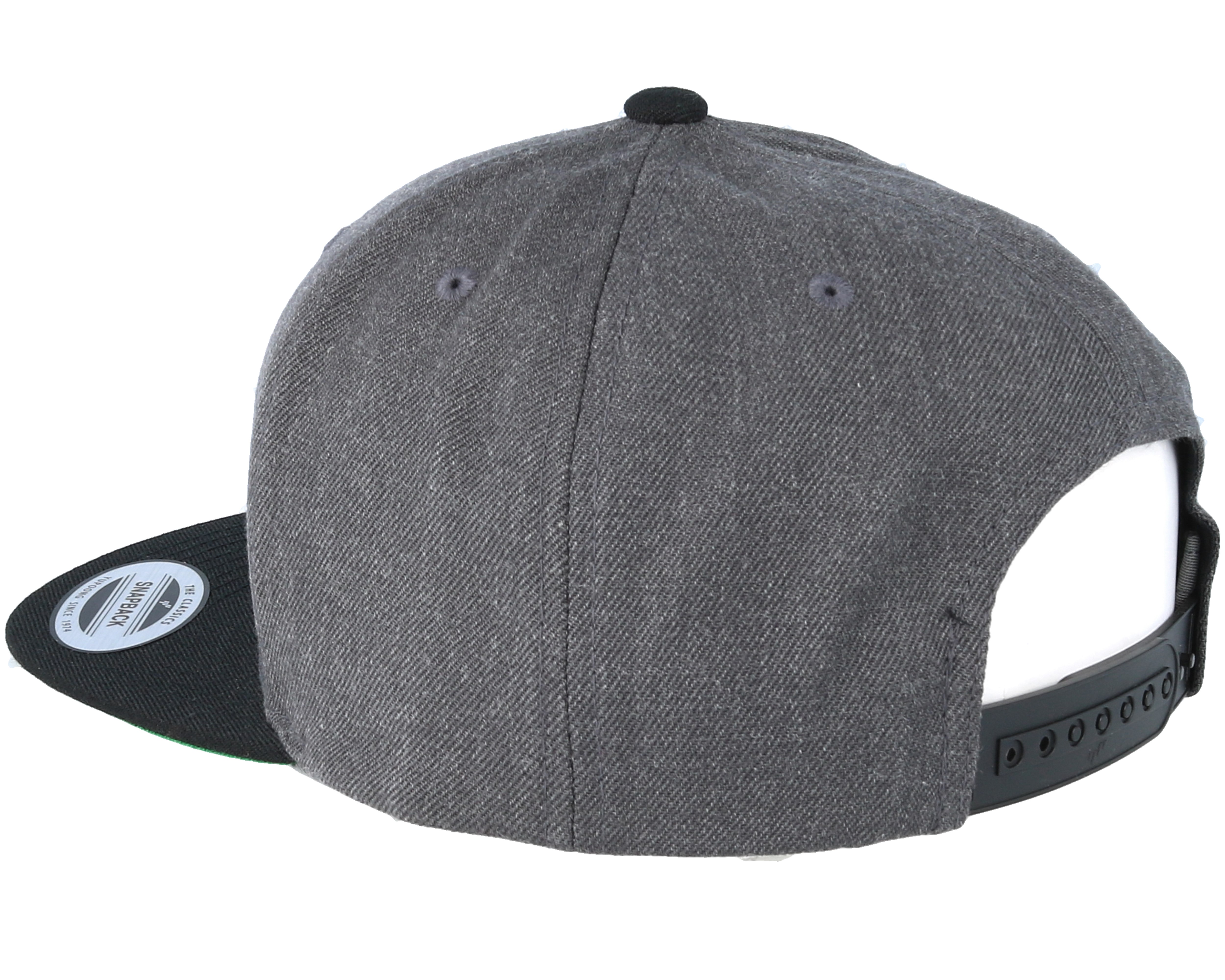 Charcoal/Black Snapback - Yupoong caps - Hatstoreworld.com