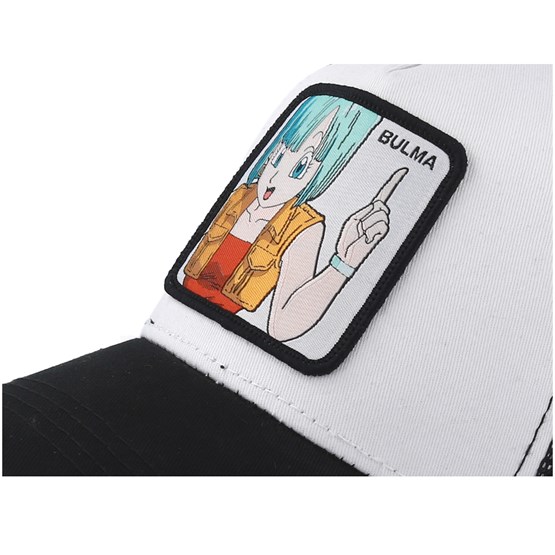 Dragon Ball Bulma White/Black Trucker - Capslab caps - Hatstoreworld.com