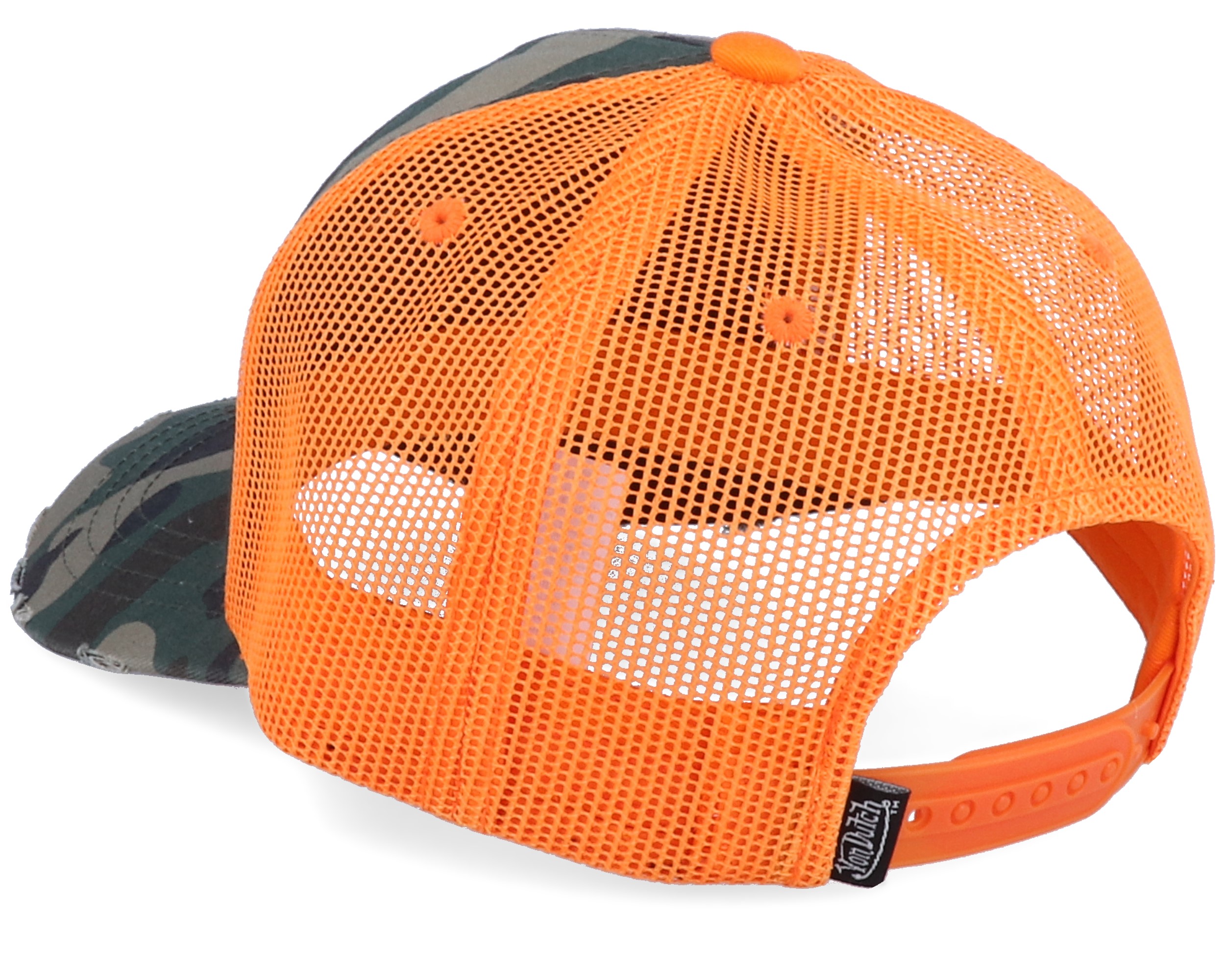 Oval Patch Camo/Orange Trucker - Von Dutch caps - Hatstoreworld.com