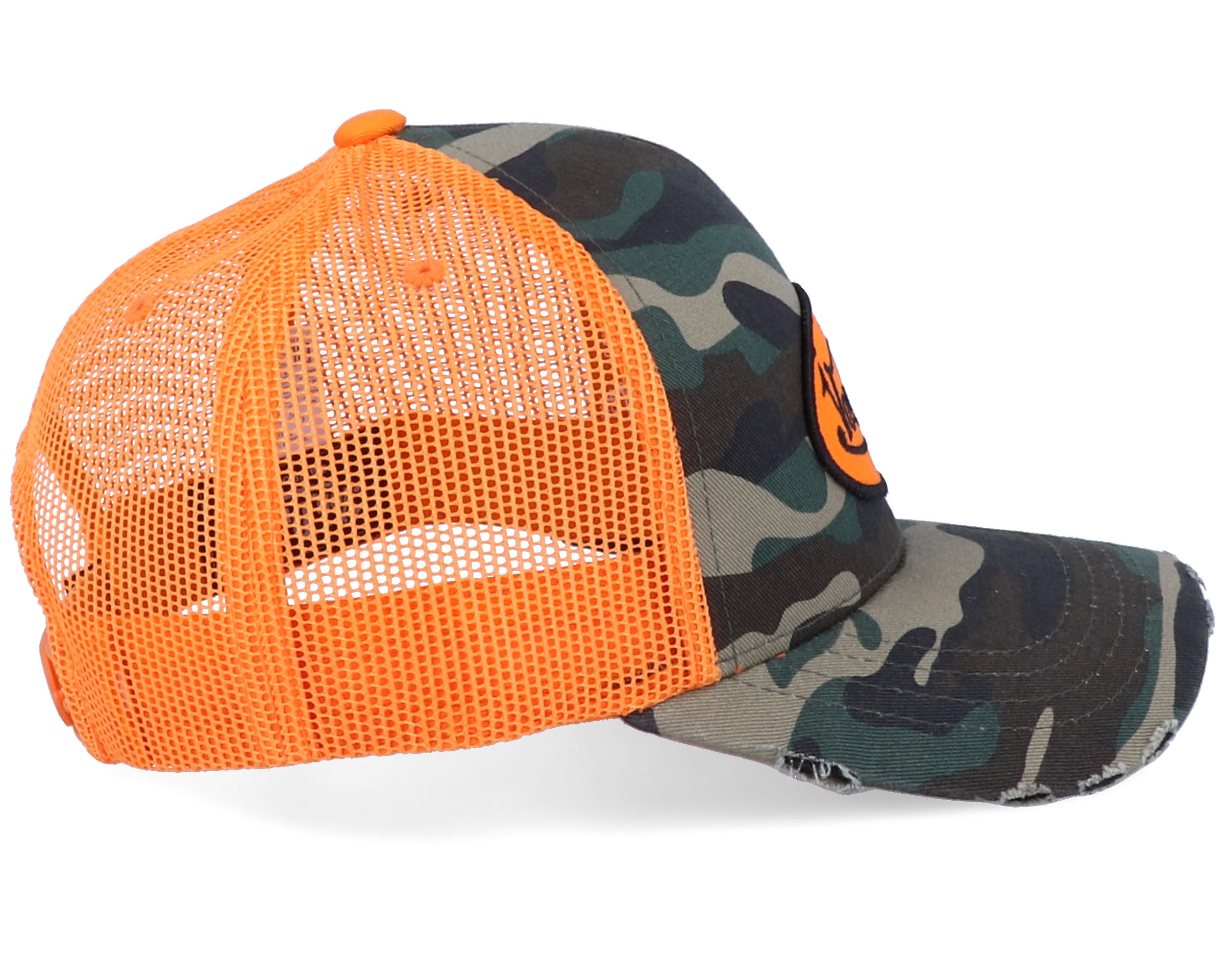 Oval Patch Camo/Orange Trucker - Von Dutch caps - Hatstoreworld.com