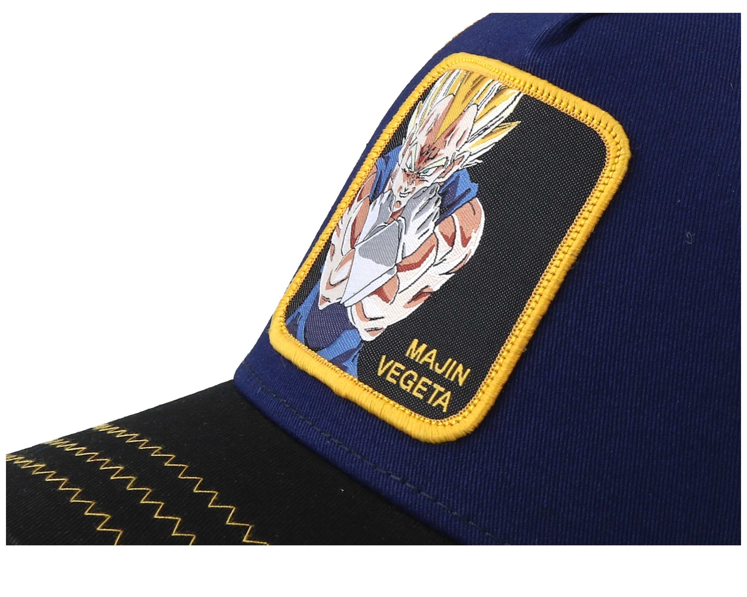 Dragon Ball Majin Vegeta Navy/Black/Yellow Trucker - Capslab caps ...