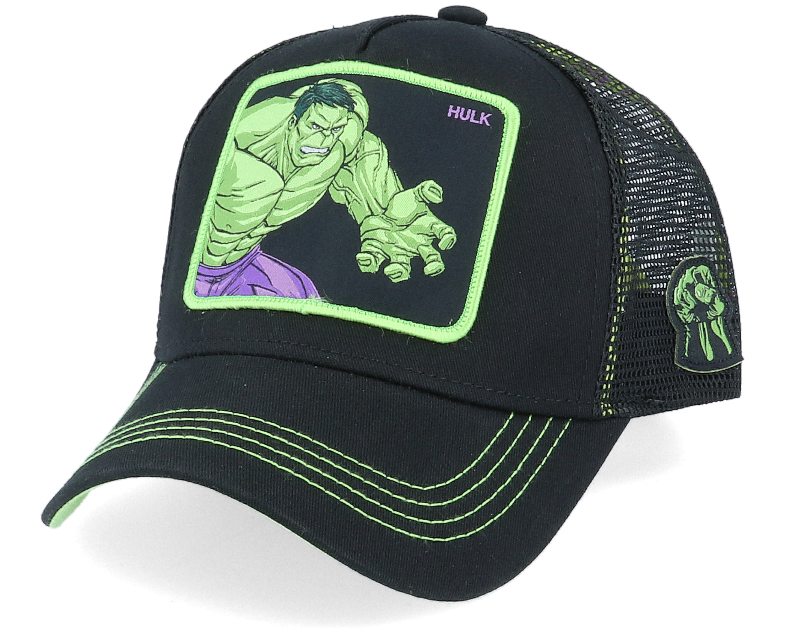 Marvel The Hulk Black Trucker - Capslab caps - Hatstoreworld.com