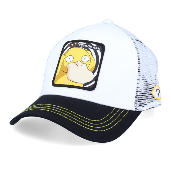 Pokemon Psyduck White/Black/White Trucker - Capslab caps ...
