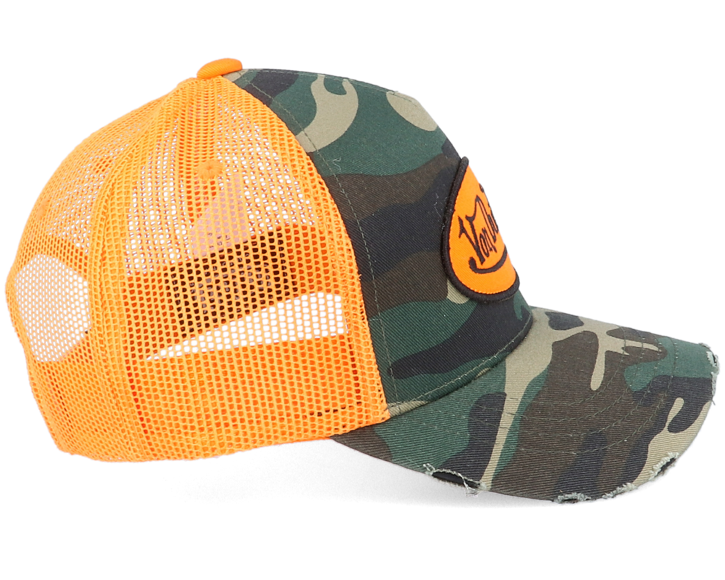 Oval Patch Baseball Mesh Junior Camo/Orange Trucker - Von Dutch caps ...