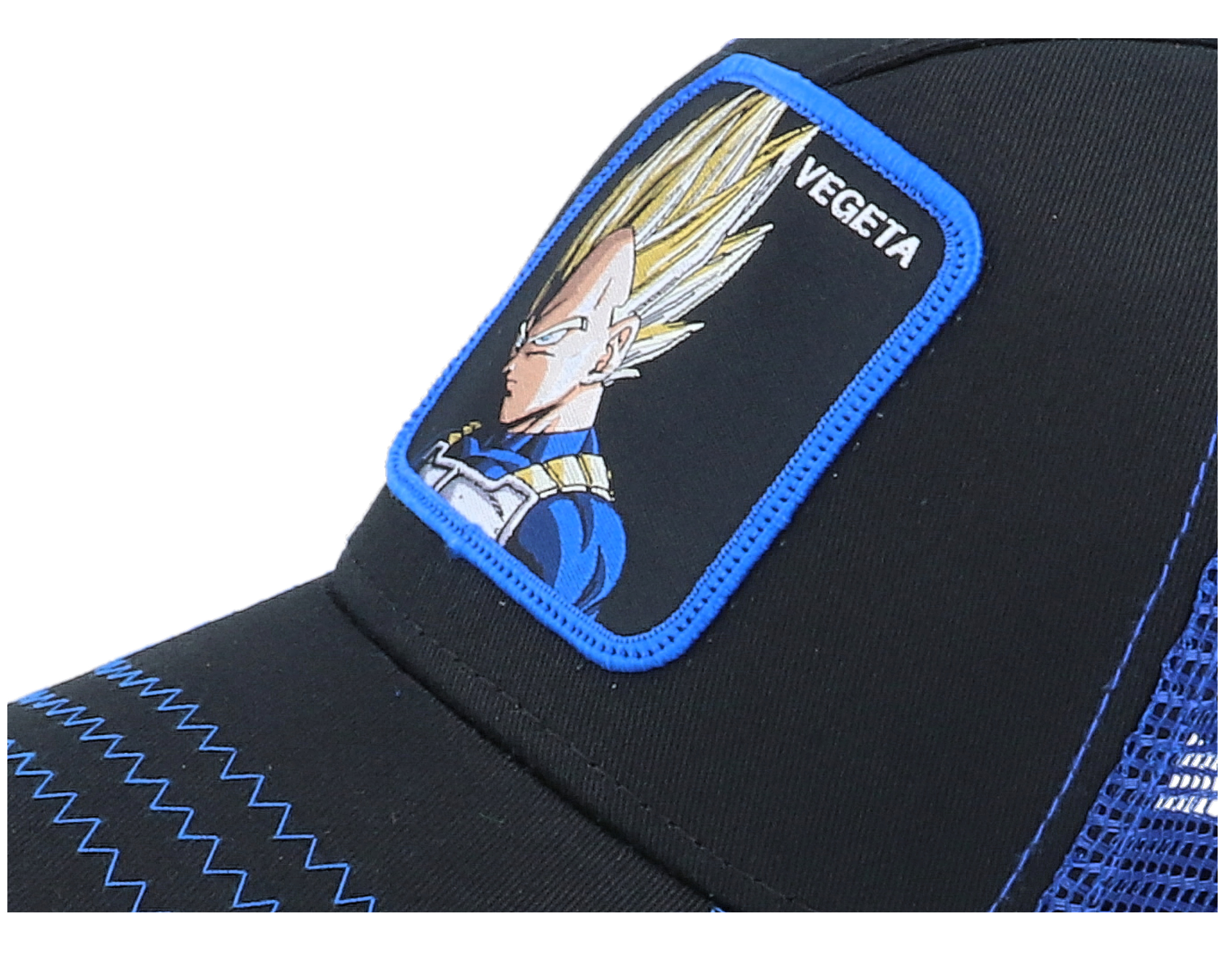Kids Dragon Ball Vegeta Black/Blue Trucker - Capslab caps ...