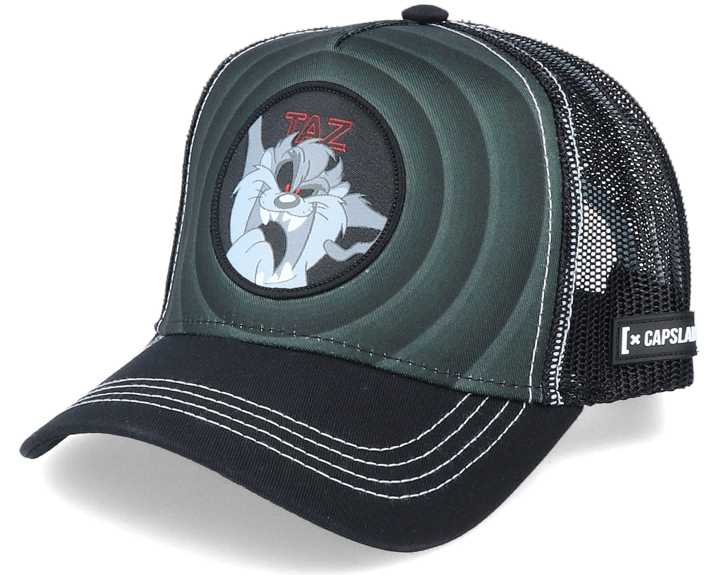 Looney Tunes Taz Print/Black Trucker - Capslab caps - Hatstoreworld.com