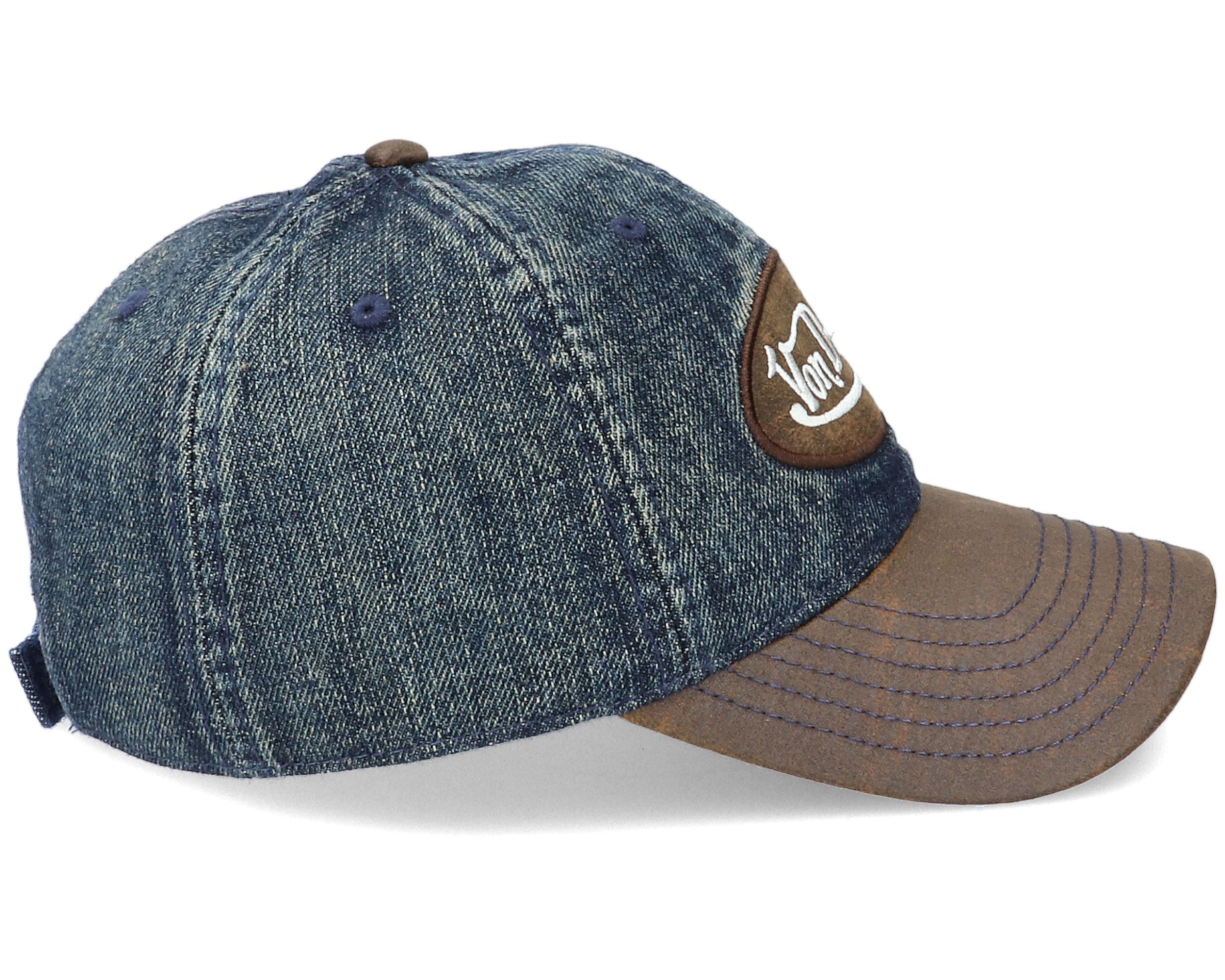 Jean1 Denim/Brown Dad Cap - Von Dutch caps - Hatstoreworld.com