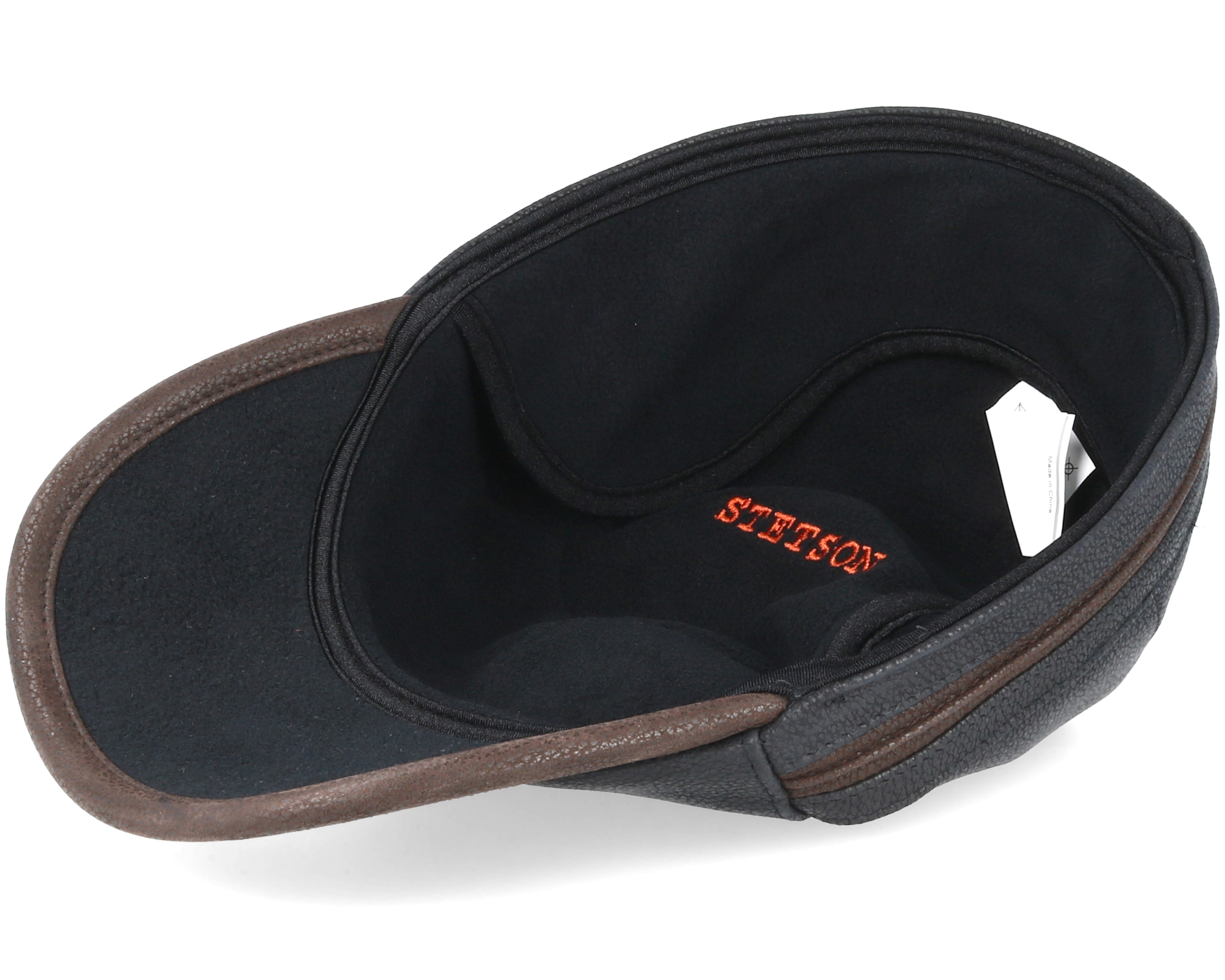 Baseball Cap Cow Hide Brown Ear Flap - Stetson caps - Hatstoreworld.com