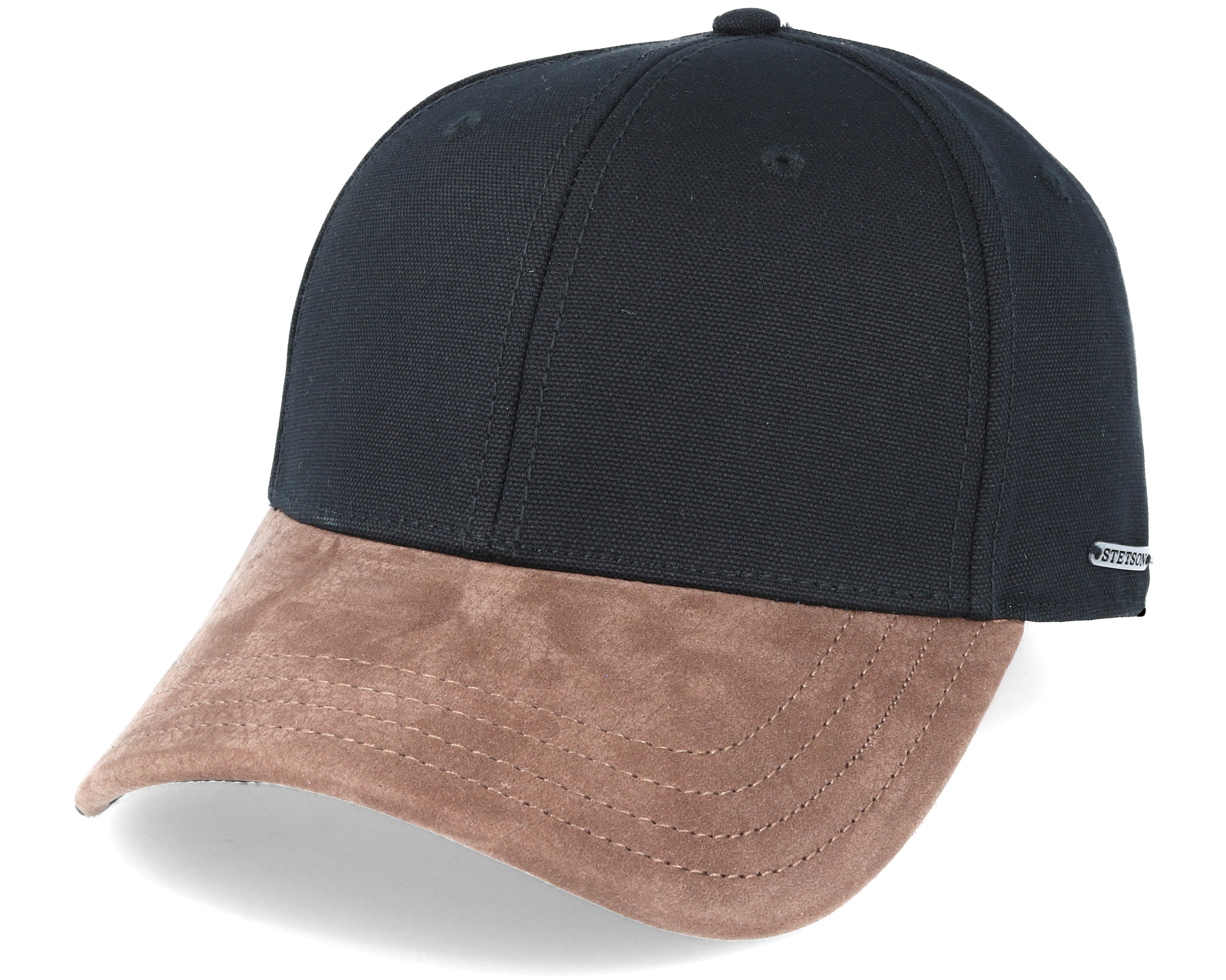 Baseball Canvas/Nubuk Black Adjustable - Stetson caps - Hatstoreworld.com