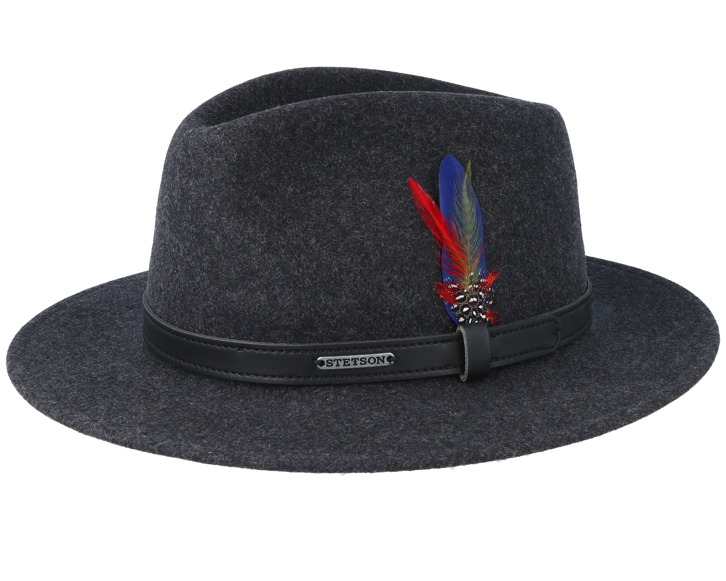 Woolfelt Mix Black/Black Traveller - Stetson hats - Hatstoreworld.com