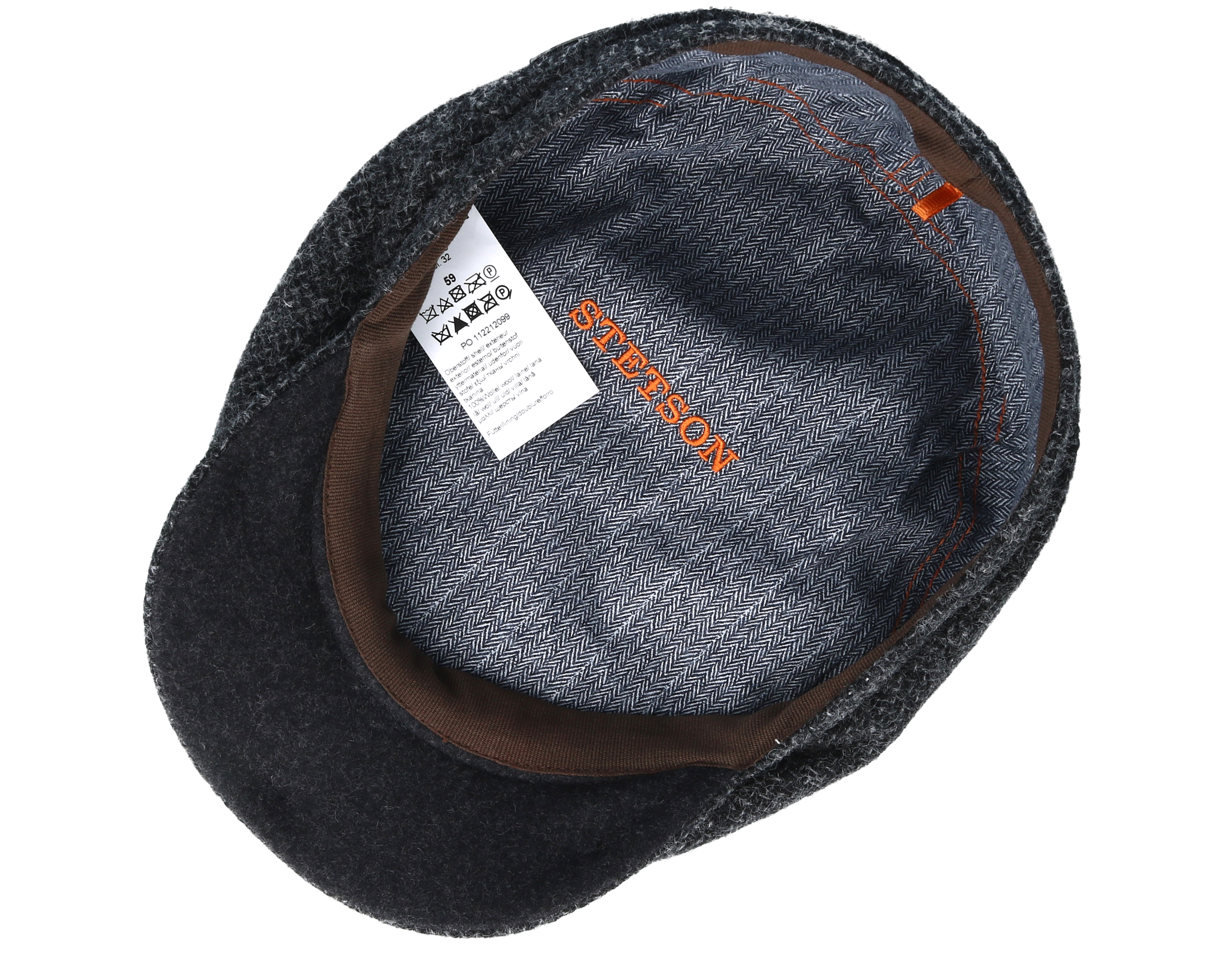 Driver Wool Grey Flat Cap - Stetson caps - Hatstoreworld.com