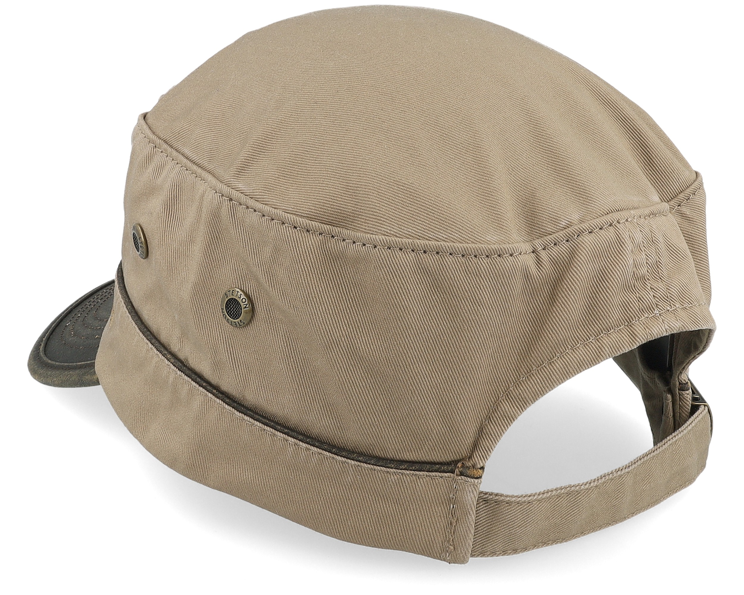 Cap Cotton Khaki/Brown Army - Stetson caps - Hatstoreworld.com