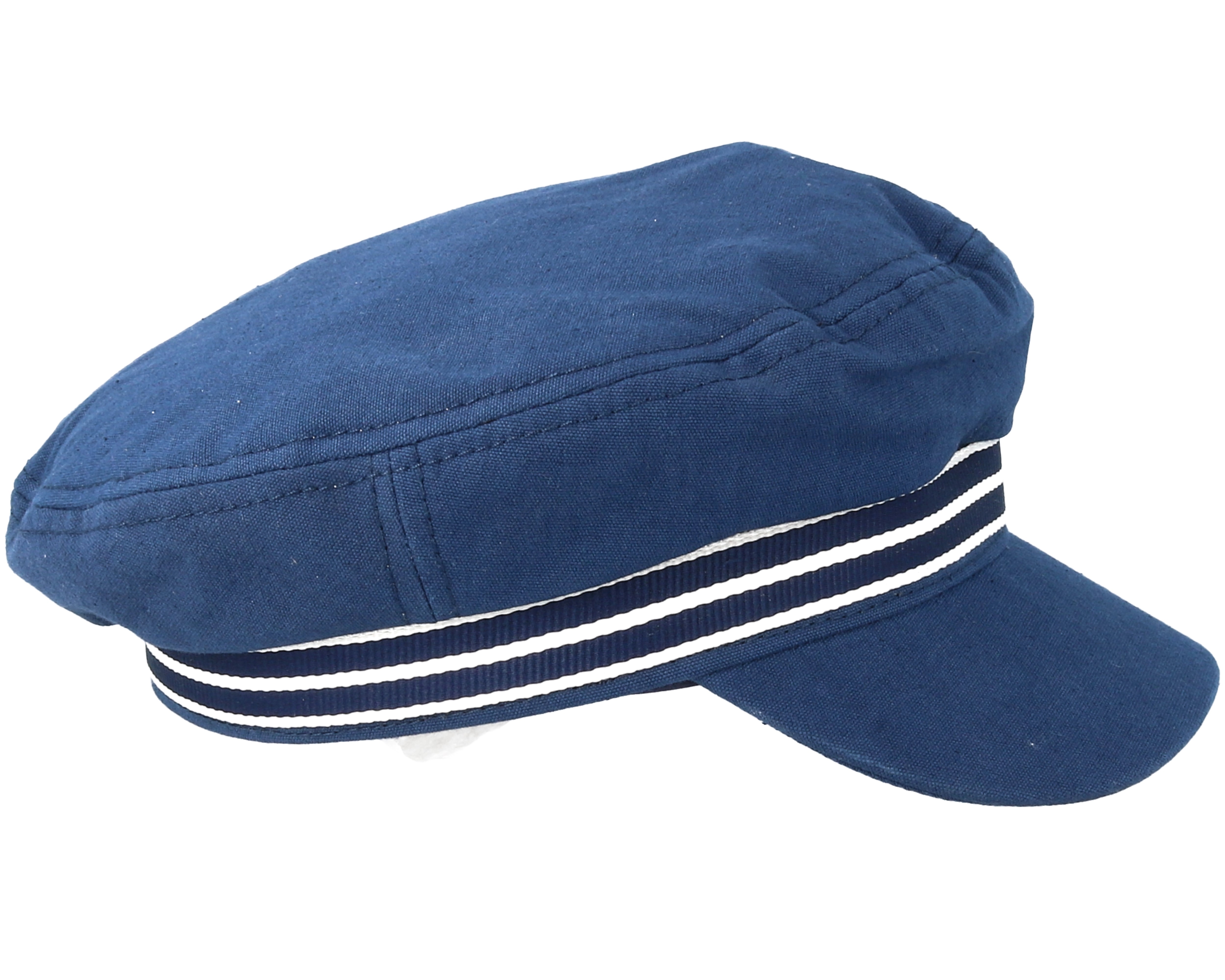Fisherman Cap Canvas Navy Flat Cap - Stetson caps - Hatstoreworld.com