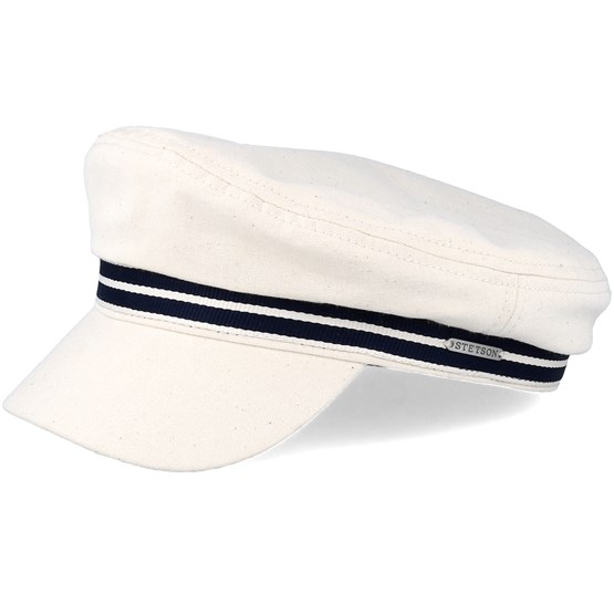 Fisherman Cap Canvas Beige Flat Cap - Stetson caps - Hatstoreworld.com