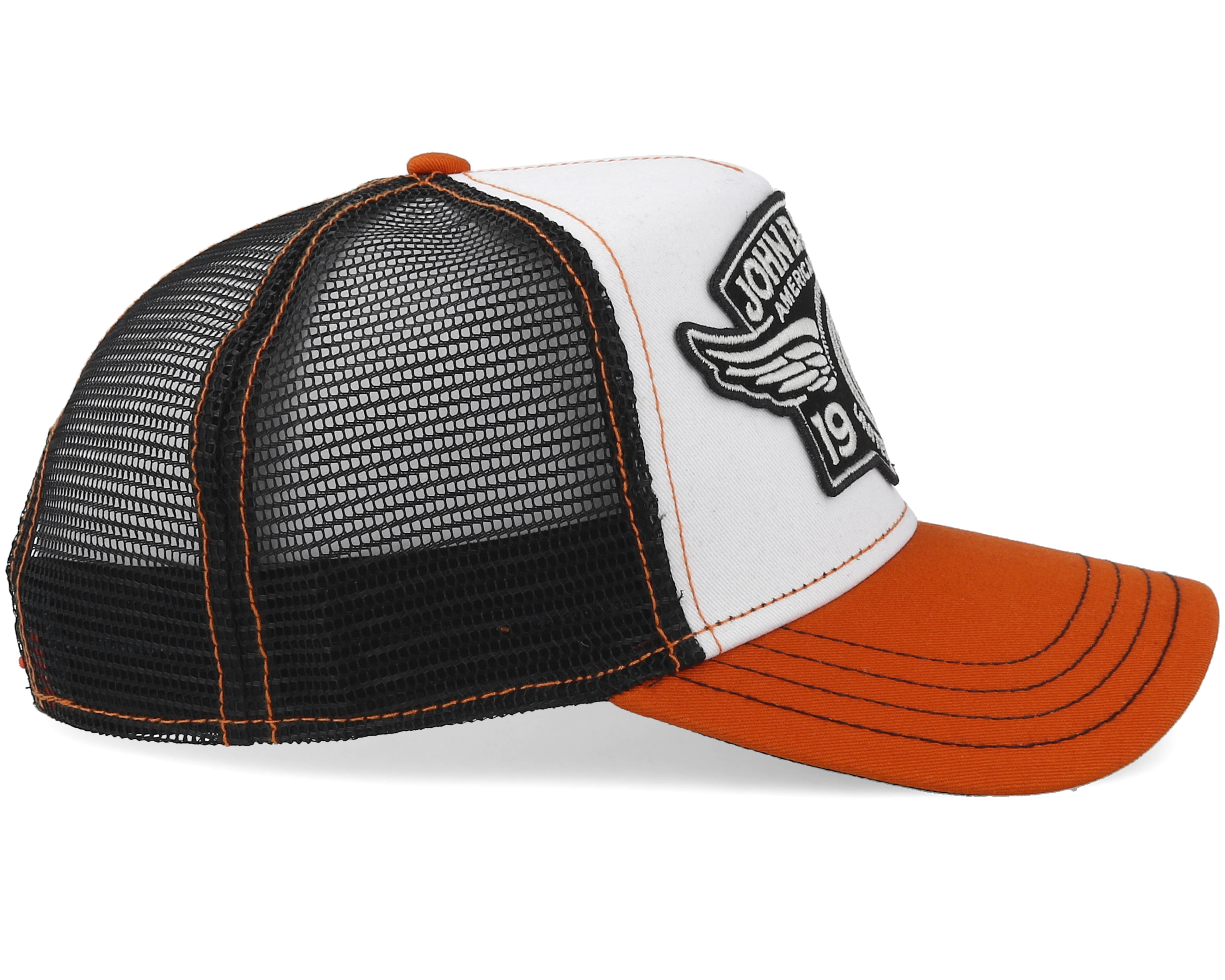 Car Club White/Orange Trucker - Stetson caps - Hatstoreworld.com
