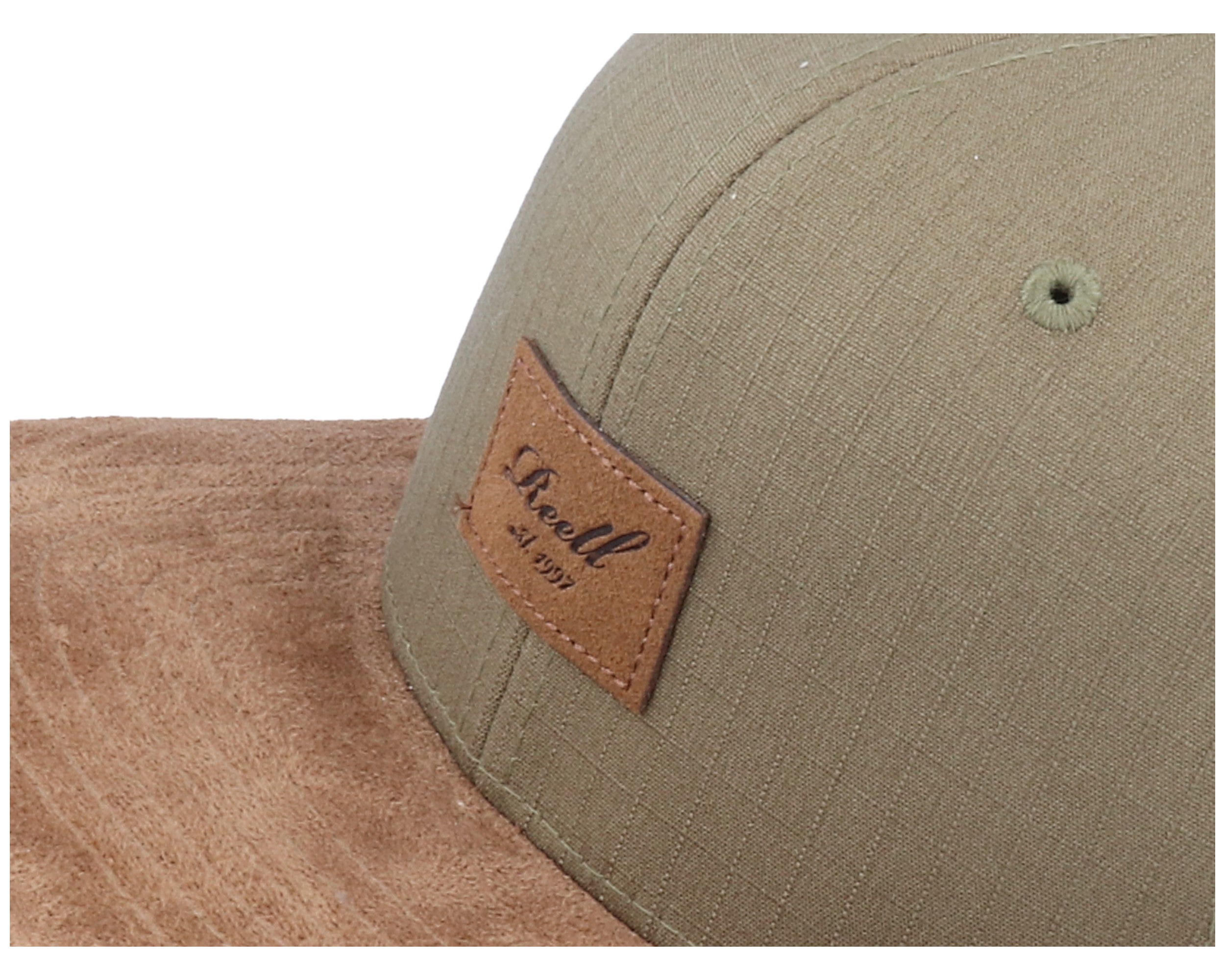 Suede Military Olive Green Snapback - Reell caps - Hatstoreworld.com
