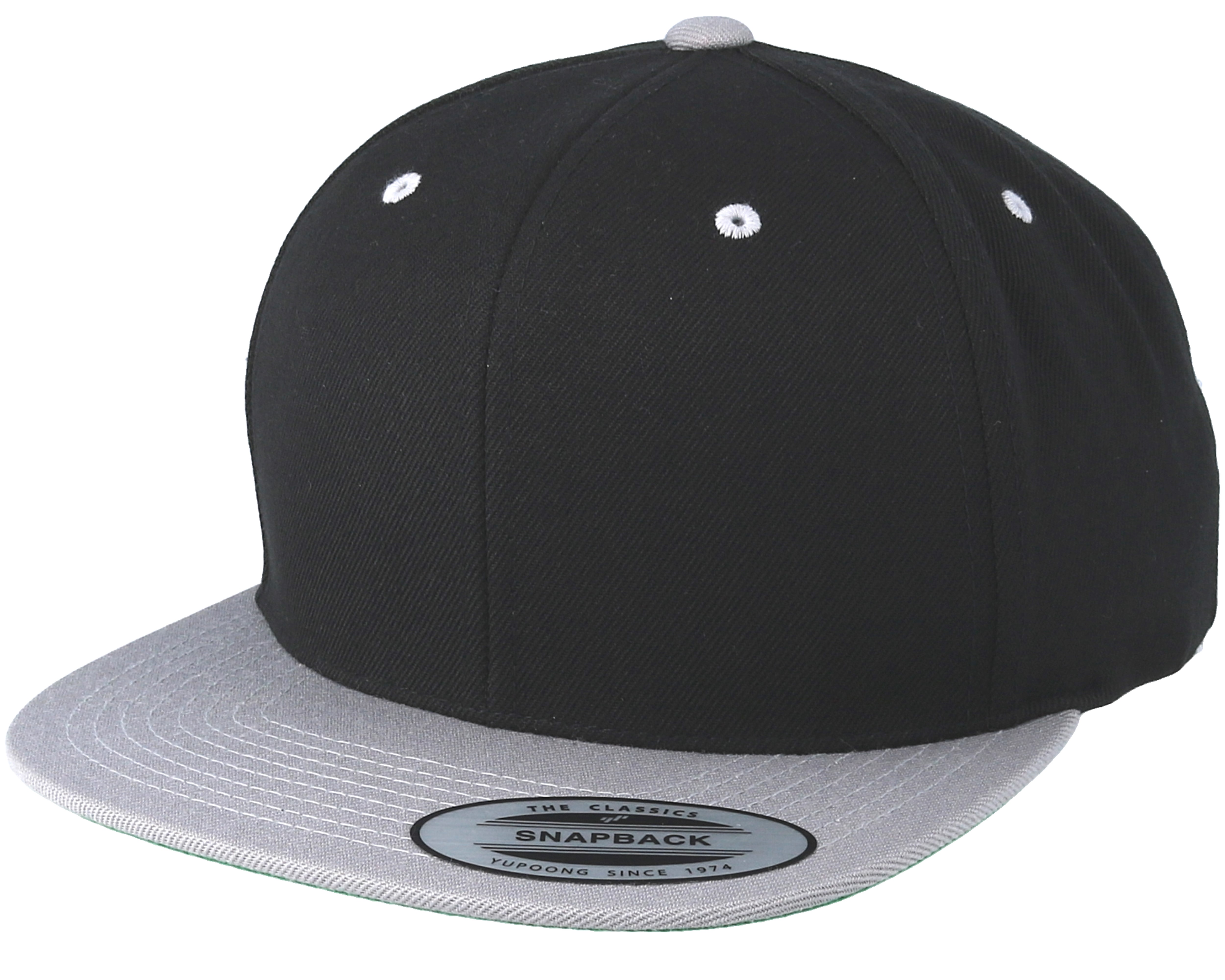 Black/Silver Snapback - Yupoong caps - Hatstoreworld.com
