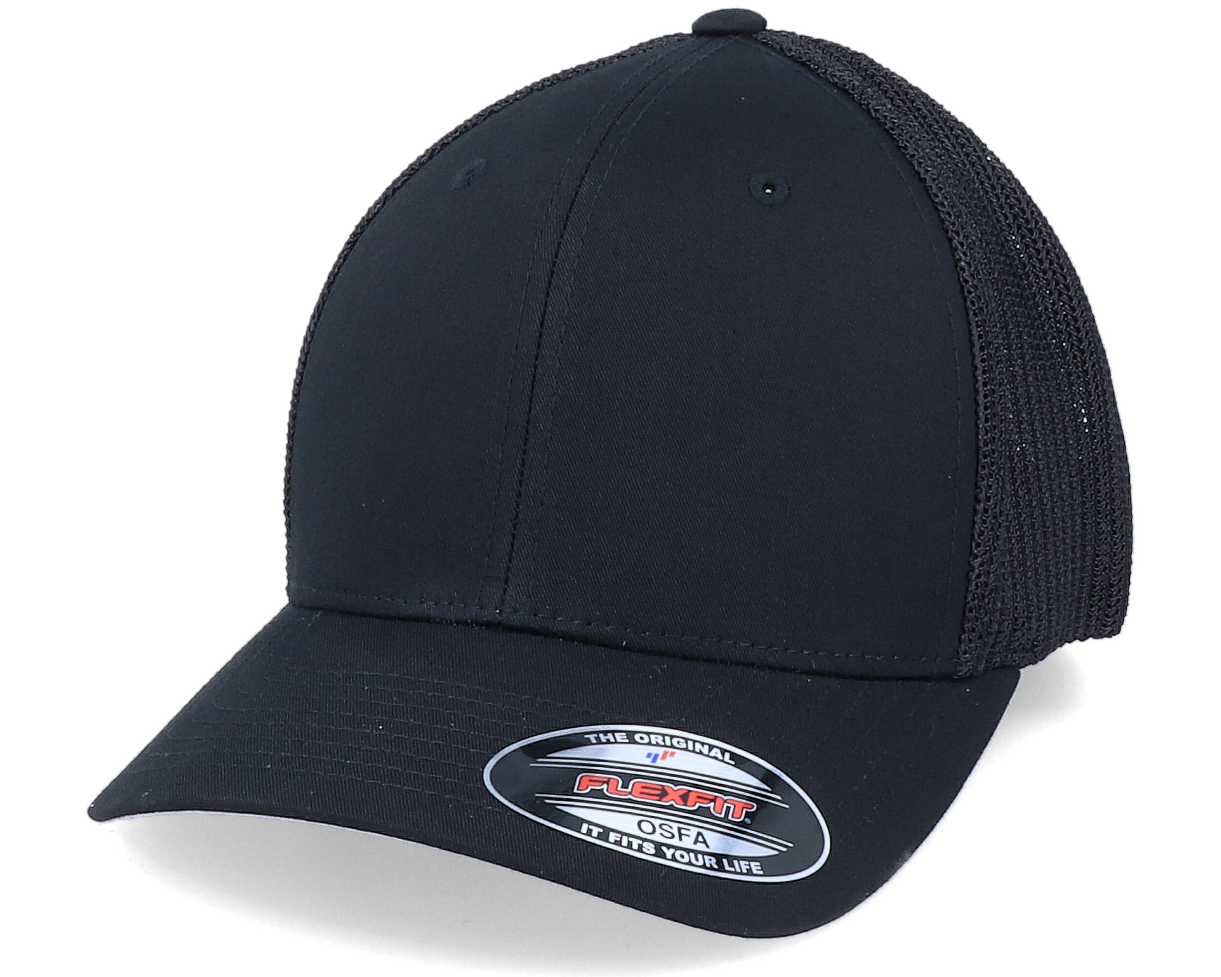 Black Mesh Trucker Flexfit - Flexfit caps - Hatstoreworld.com
