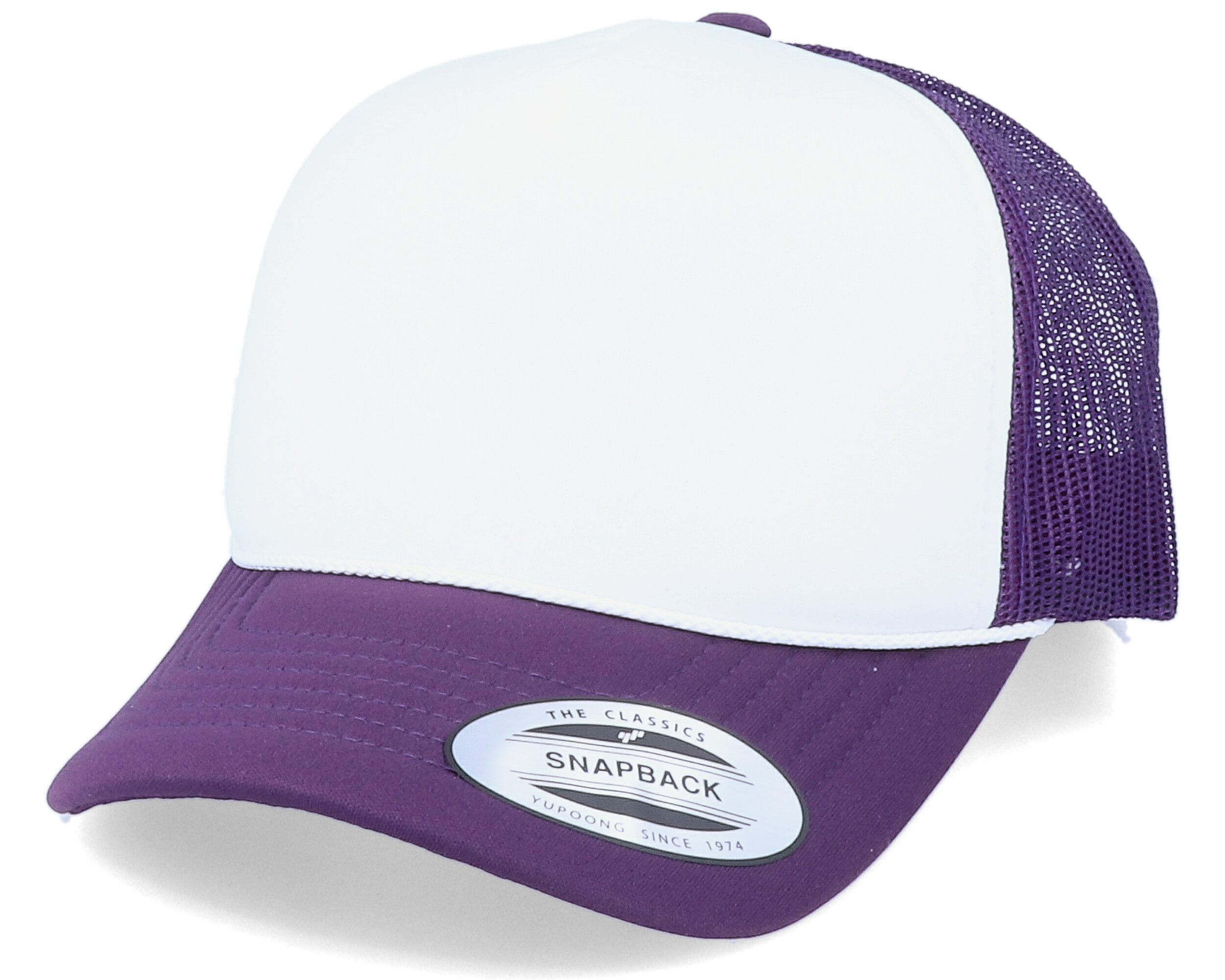 Foam Blank White/Purple Trucker - Yupoong caps - Hatstoreworld.com