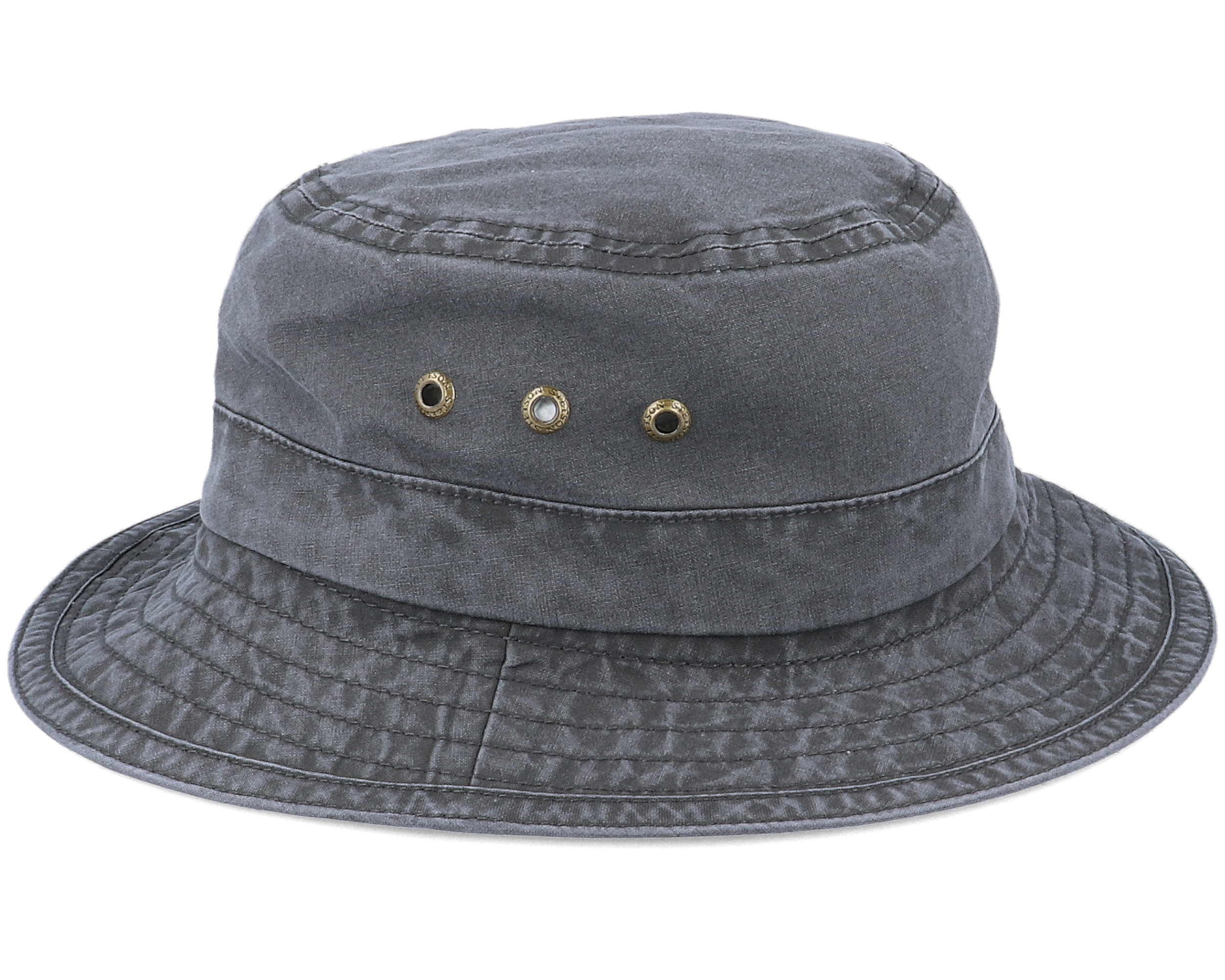 Delave Organic Cotton Vintage Black Bucket - Stetson hats ...