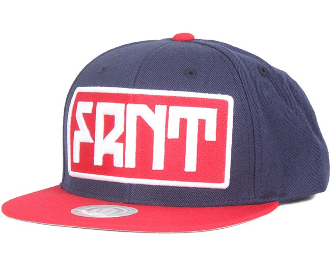 FRNT Navy Blue/Red Snapback - Upfront caps - Hatstoreworld.com