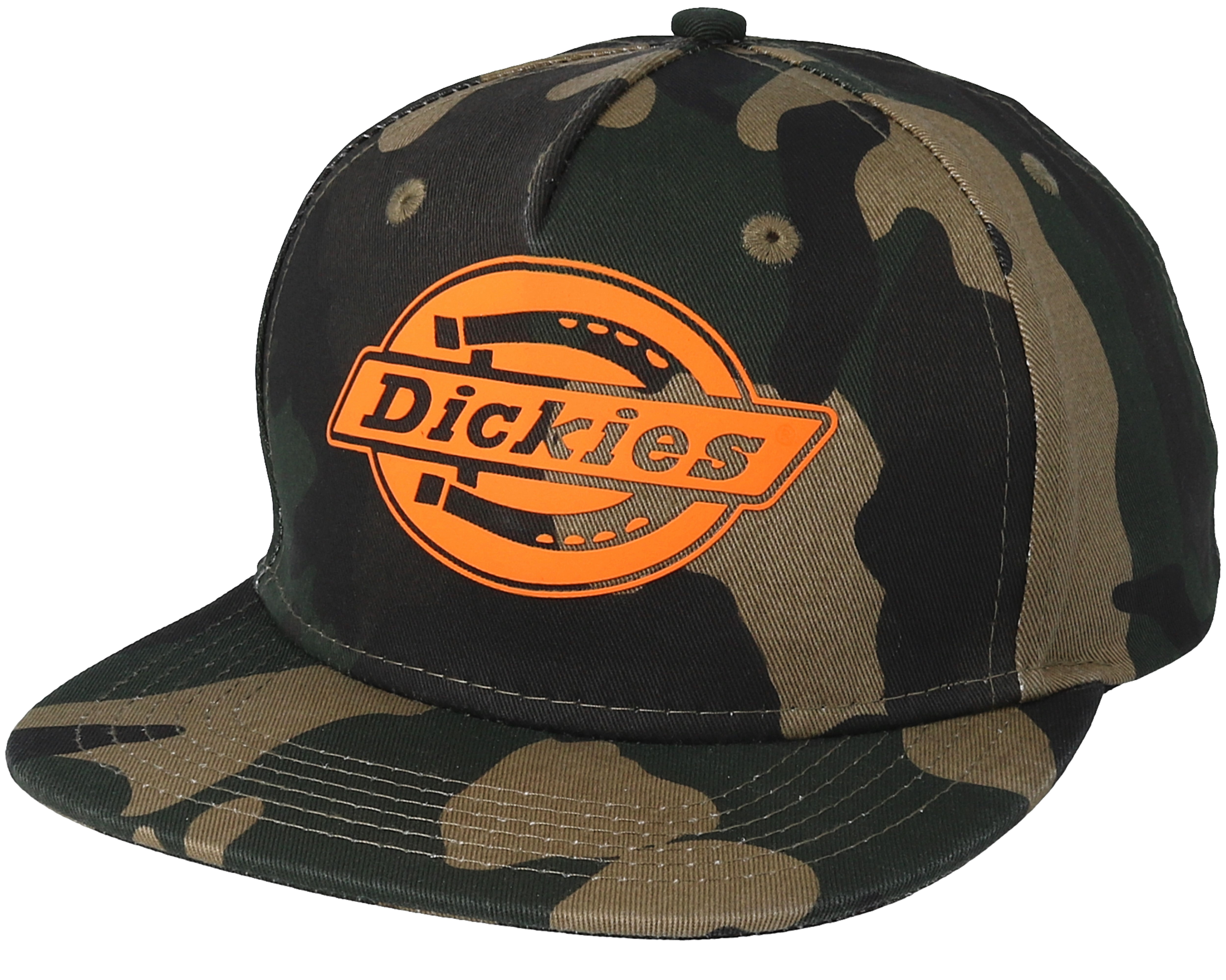 Oakland Camo/Orange Snapback - Dickies caps - Hatstoreworld.com
