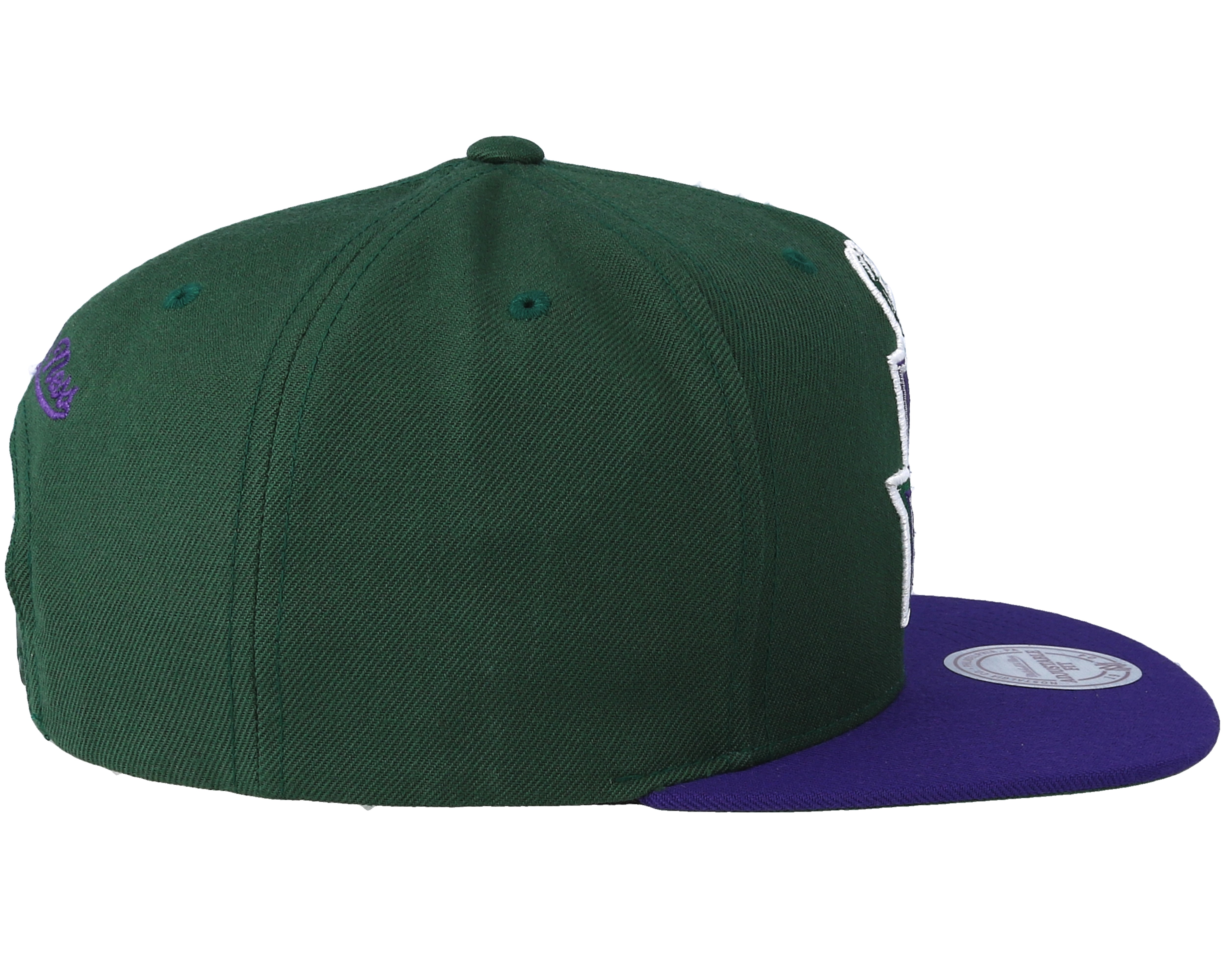Milwaukee Bucks 2 Tone Green/Purple Snapback - Mitchell & Ness caps ...