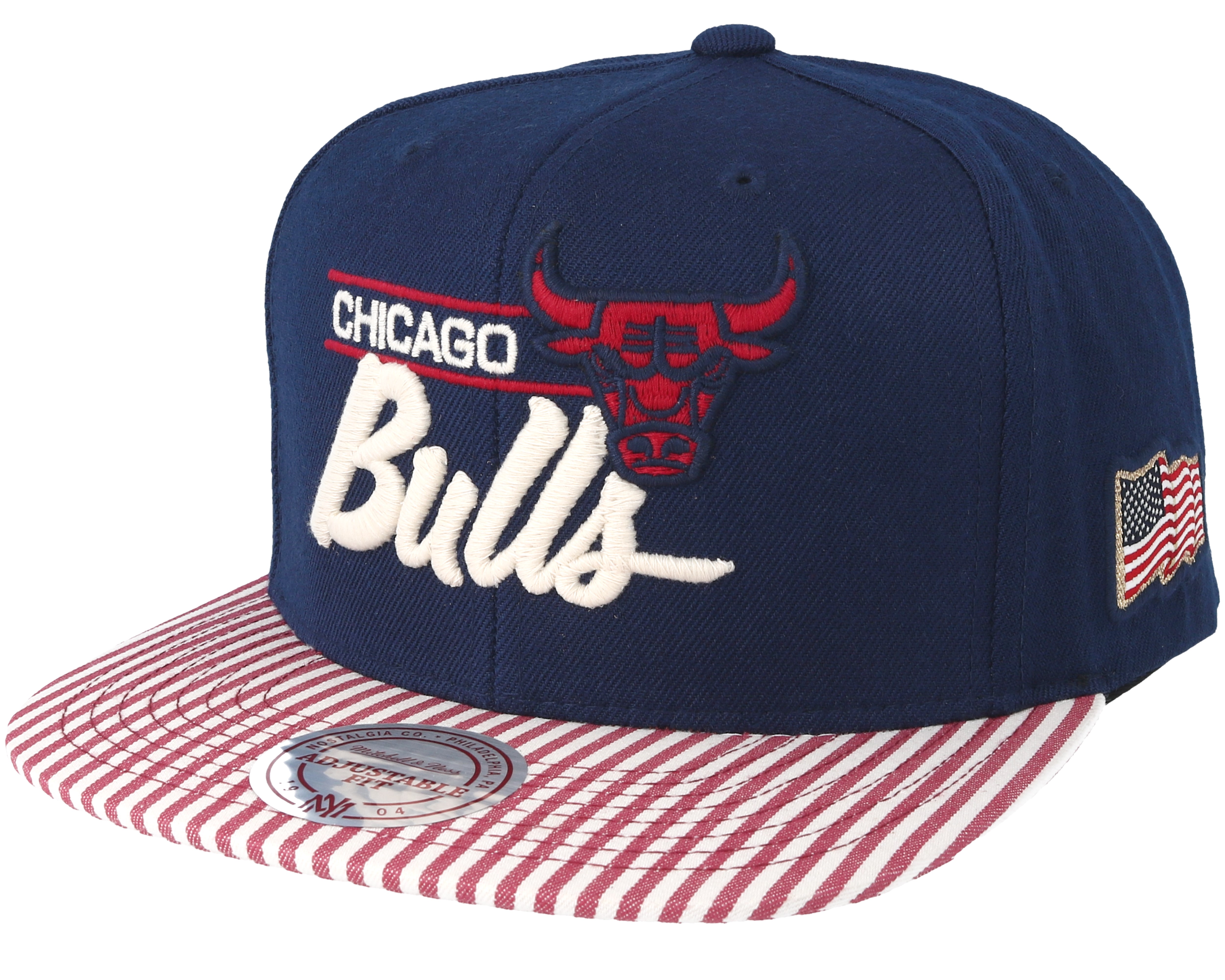 Chicago Bulls USA Navy Snapback - Mitchell & Ness caps - Hatstoreworld.com