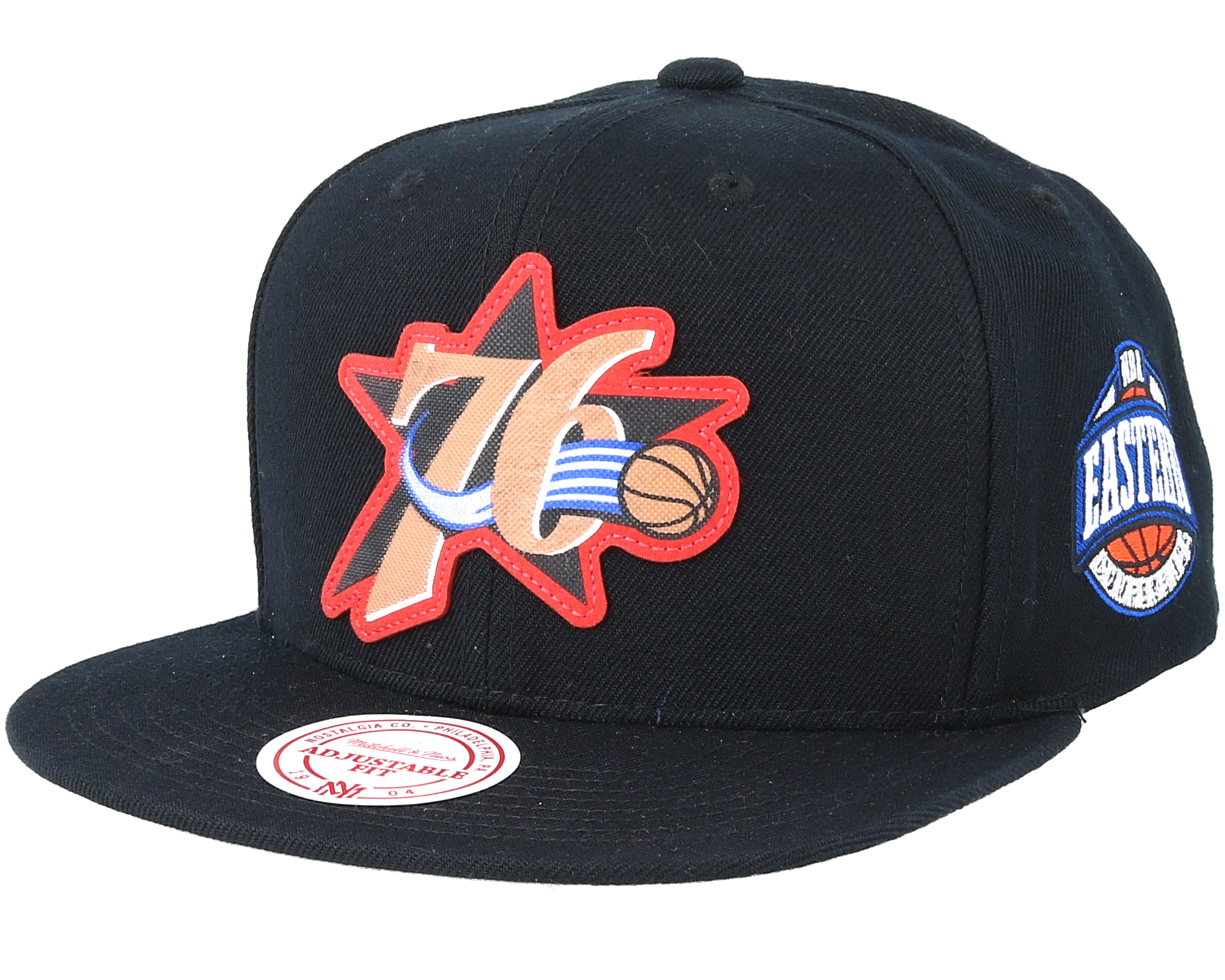Philadelphia 76ers Silicon Grass Hwc Black Snapback - Mitchell & Ness ...