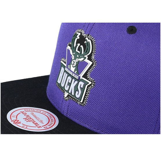Milwaukee Bucks Zig Zag Purple Snapback - Mitchell & Ness caps ...