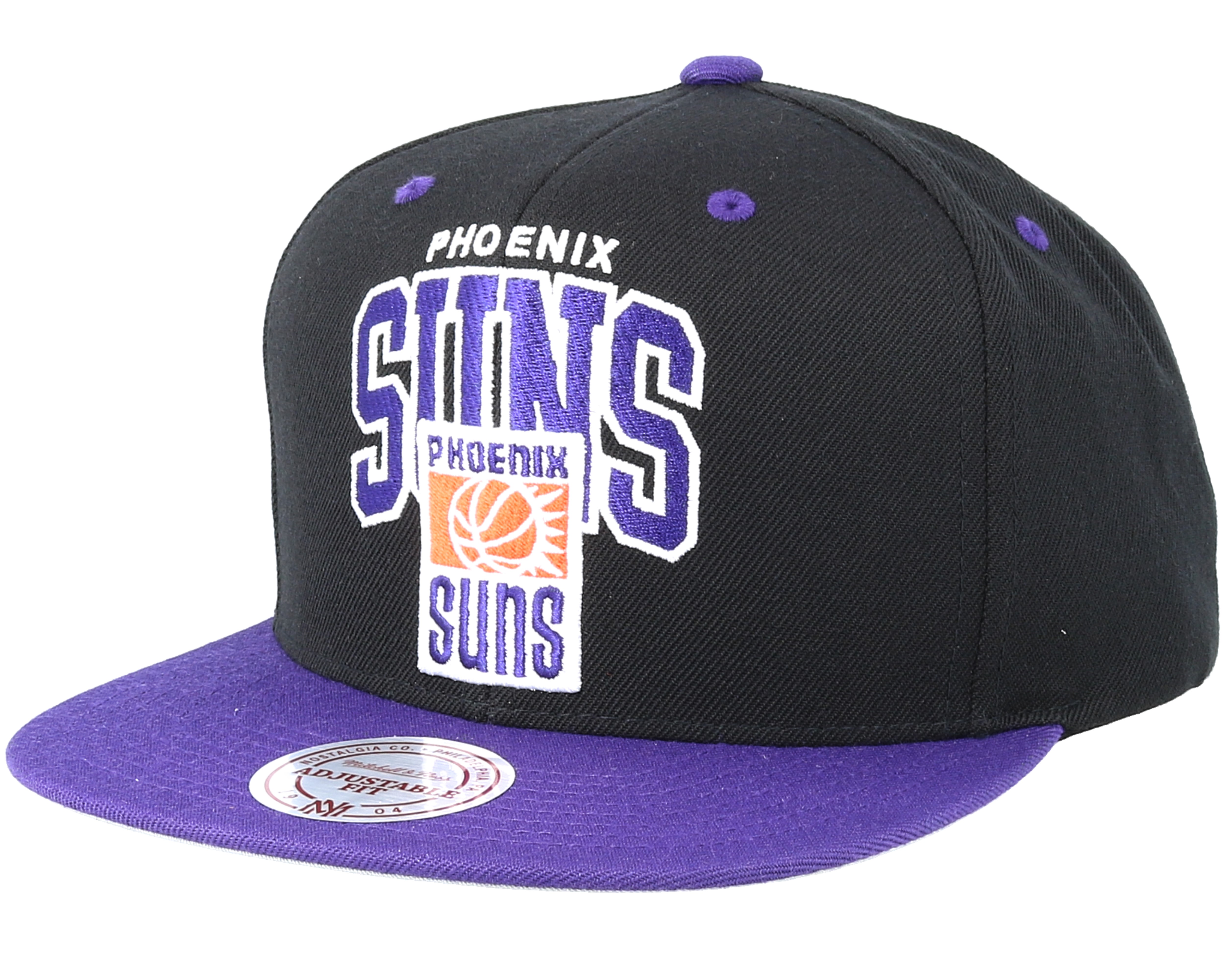 Phoenix Suns Team Arch Black/Purple Snapback - Mitchell & Ness caps - Hatstoreworld.com